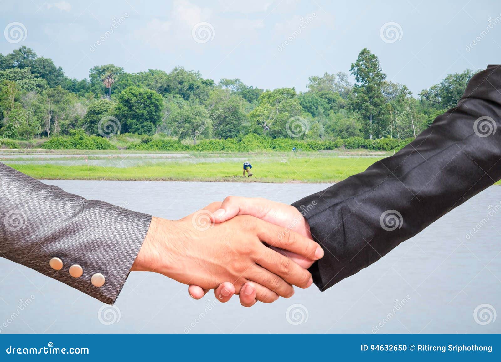 Two business man handshake stock photo. Image of person - 94632650