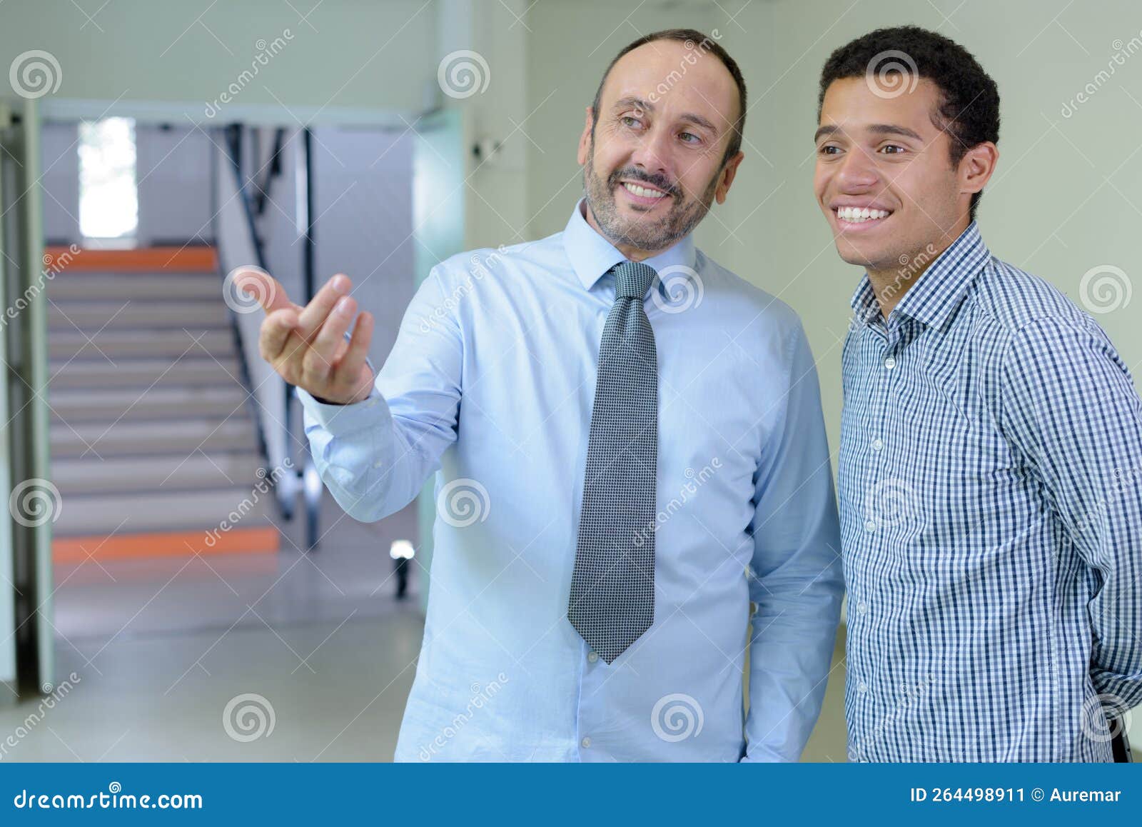 Two Business Man Meeting and Talking Stock Image - Image of people ...