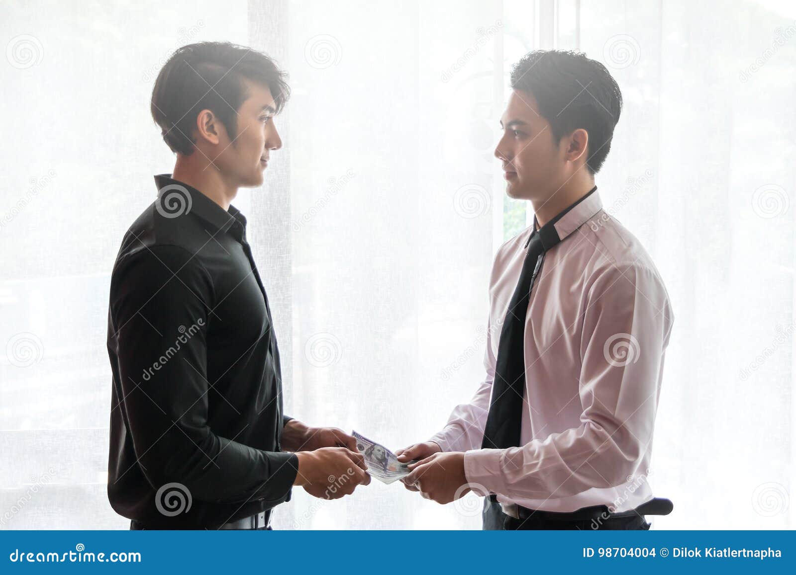 Two business man stock photo. Image of greeting, business - 98704004