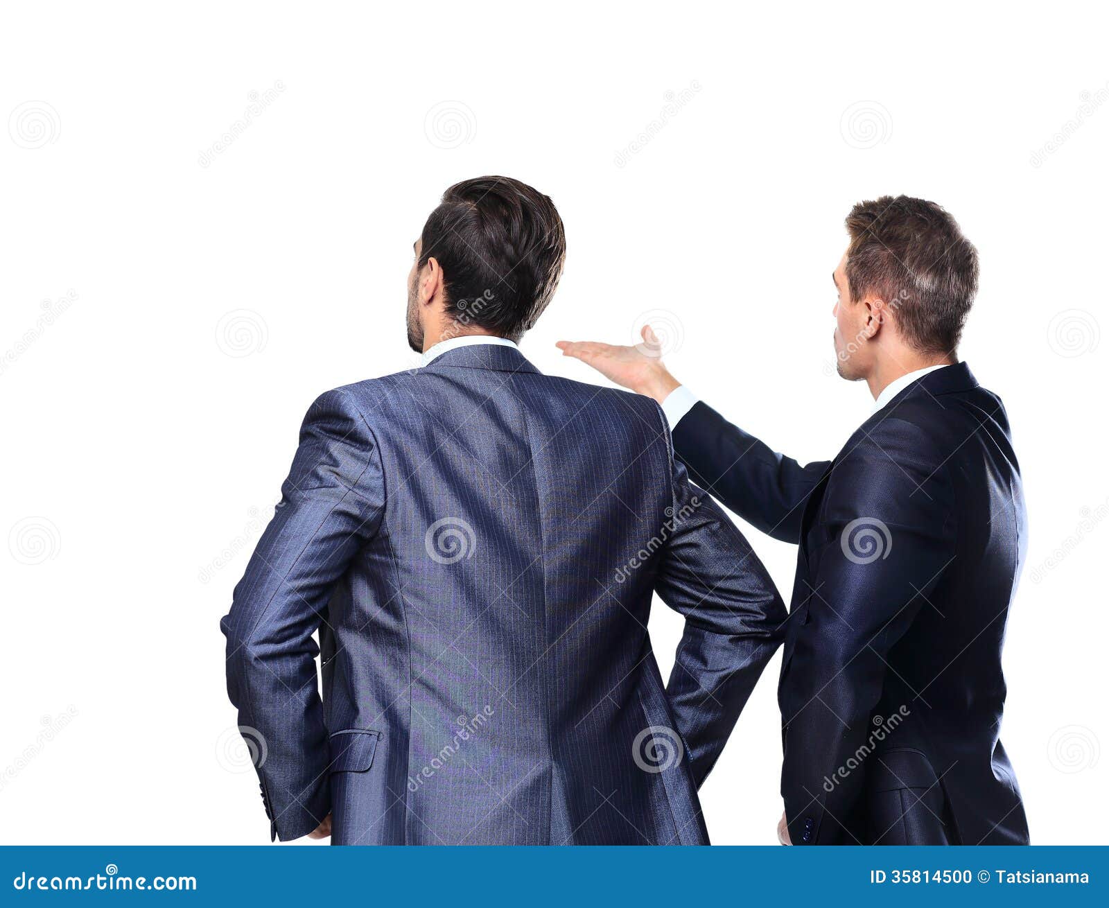Two Business Mans From The Back Stock Photo - Image of back, business ...