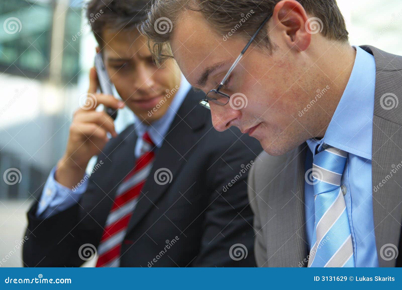 Two business men concerned stock image. Image of business - 3131629