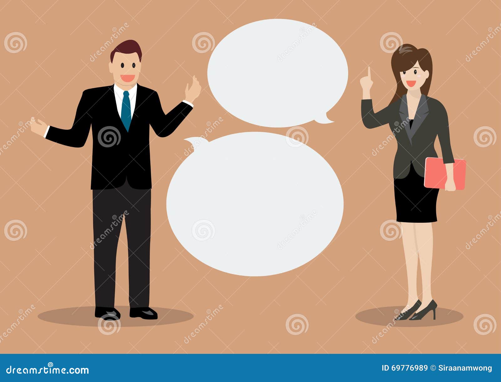 Two Business Men Discussing Stock Vector - Illustration of graphic ...