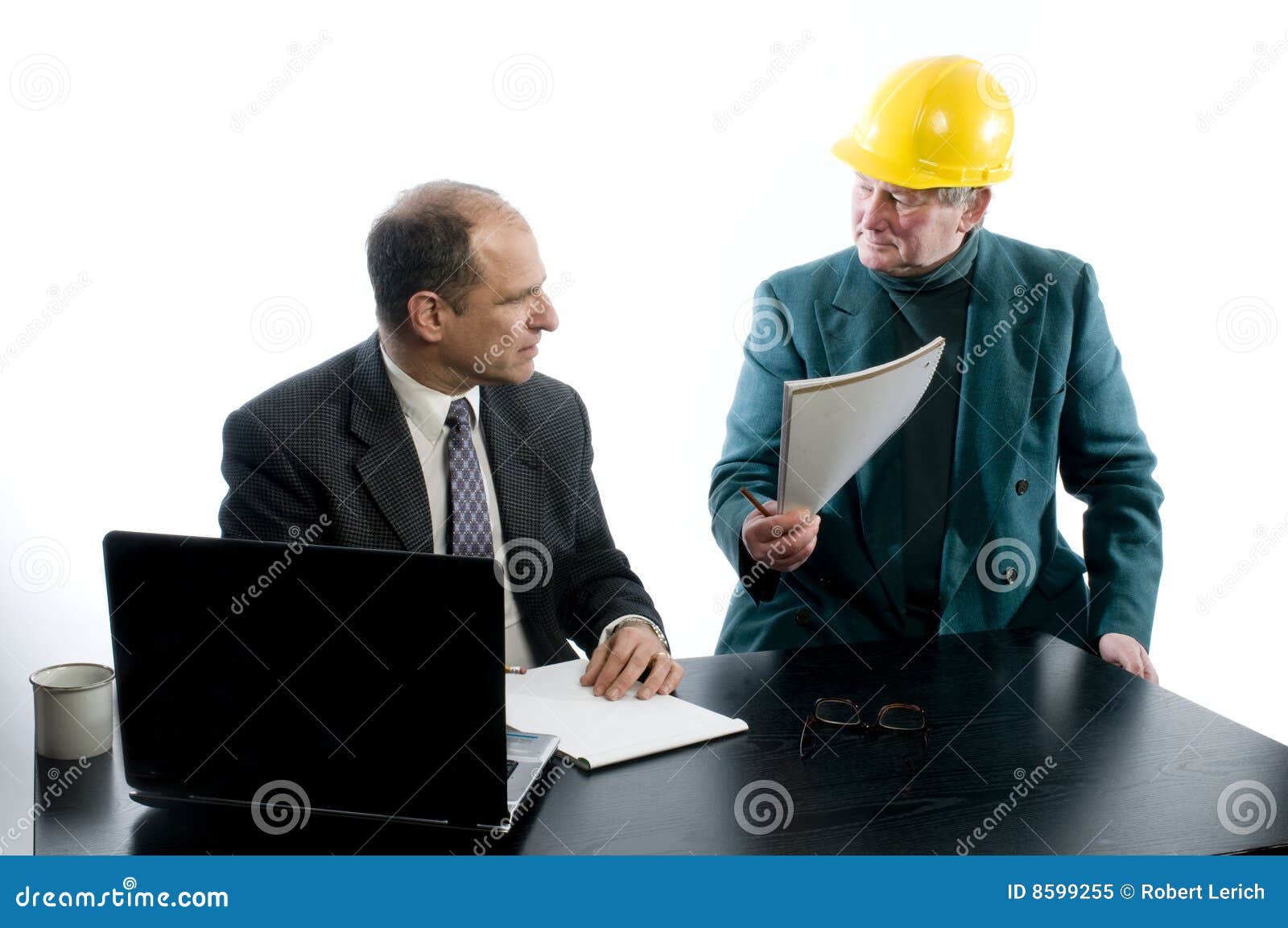 Two Business Men Discussion Office Stock Image - Image of looking ...