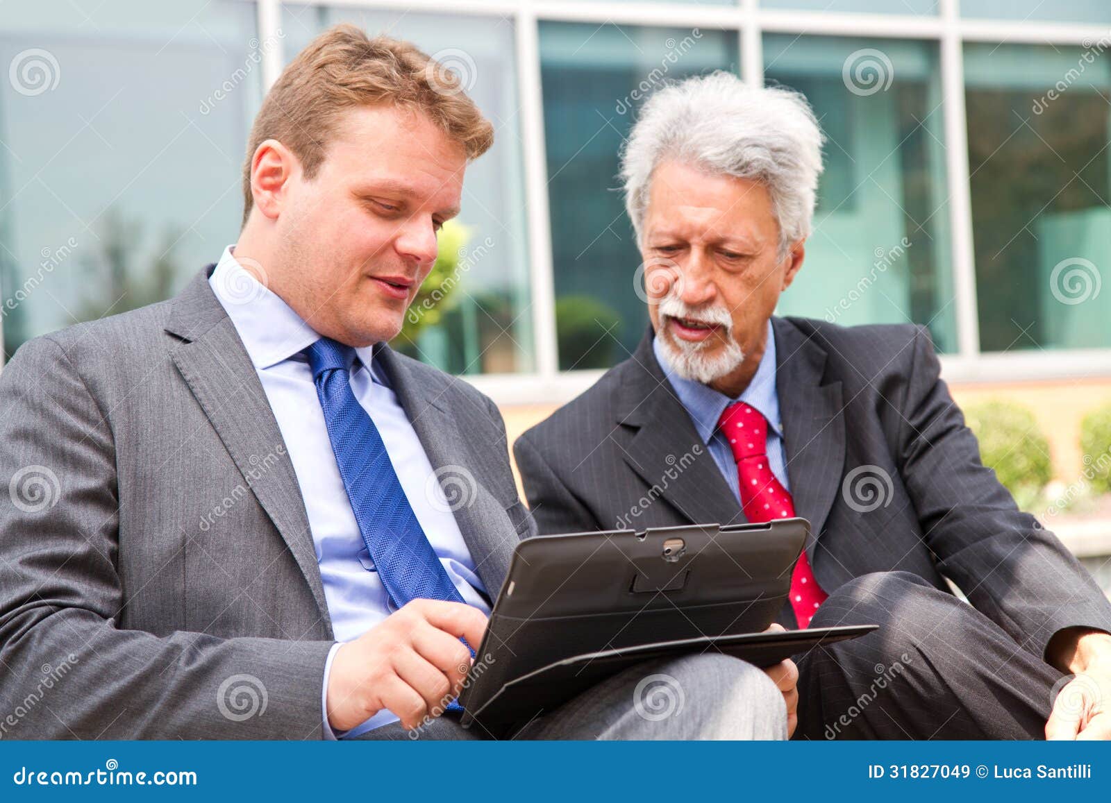 Two business men stock image. Image of happy, chat, group - 31827049