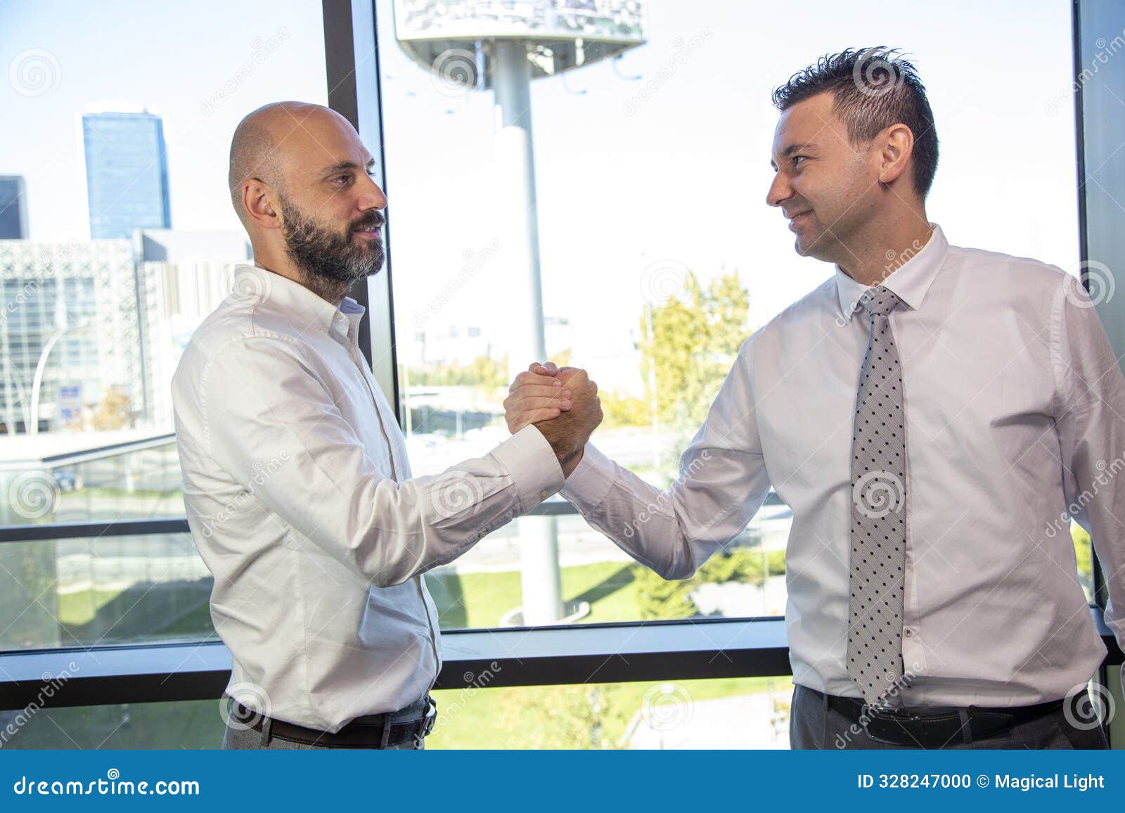 Two Business Men Shaking Hands Stock Photo - Image of partnership ...