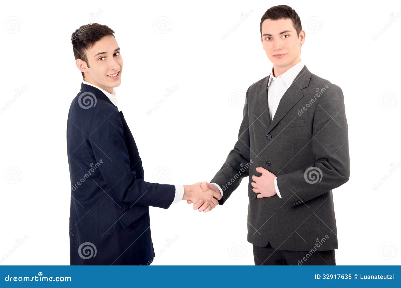 Two Business Men Shaking Hands. Stock Photo - Image of smile ...