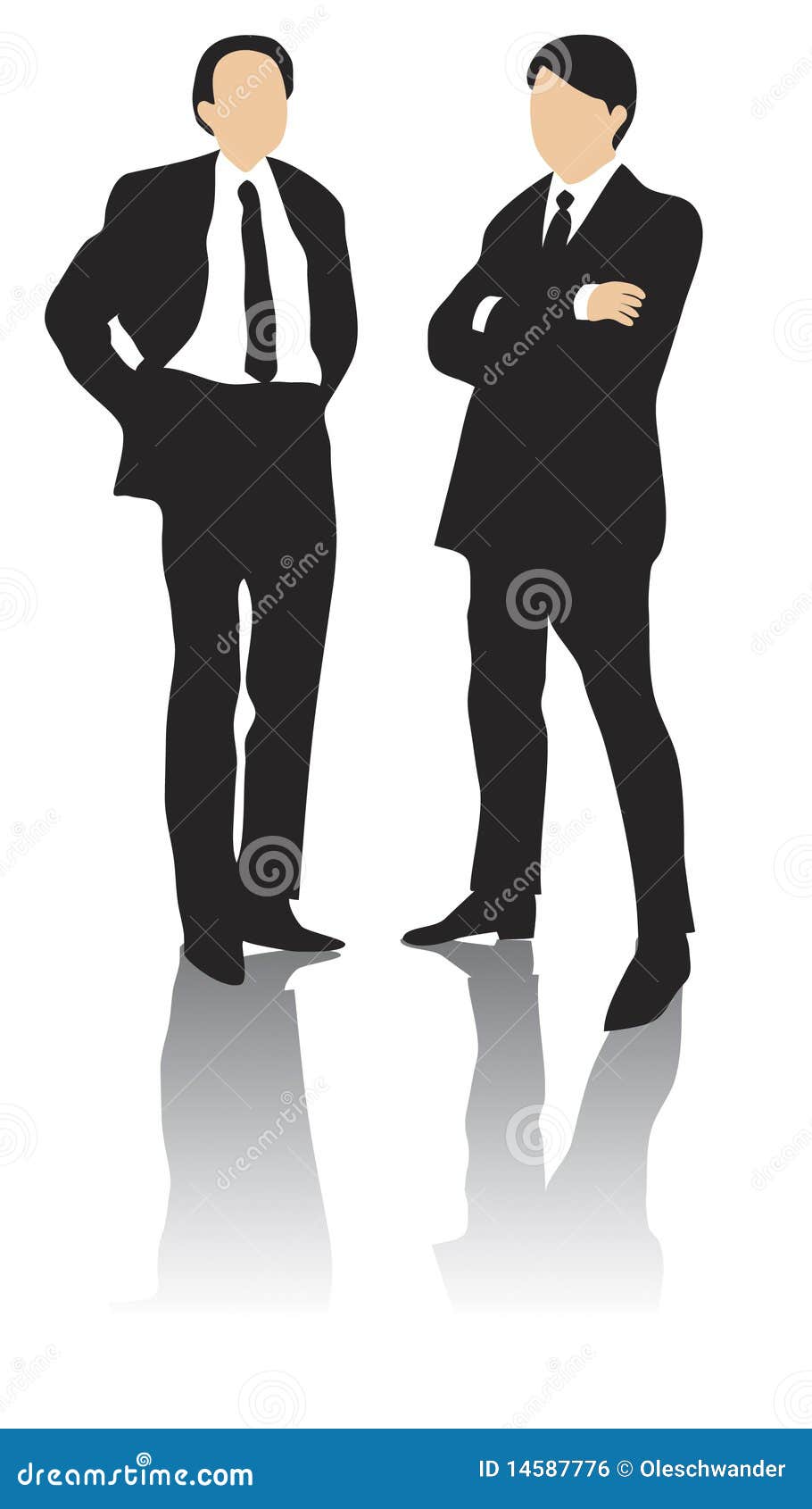 Two business men standing stock illustration. Illustration of ...