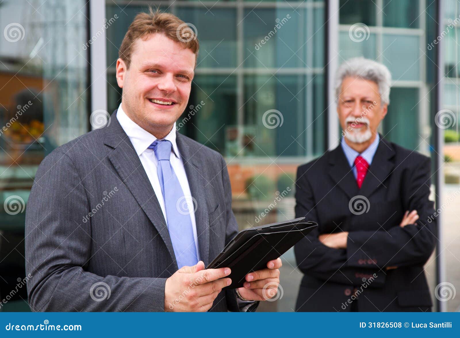 Two business men stock photo. Image of press, read, tech - 31826508