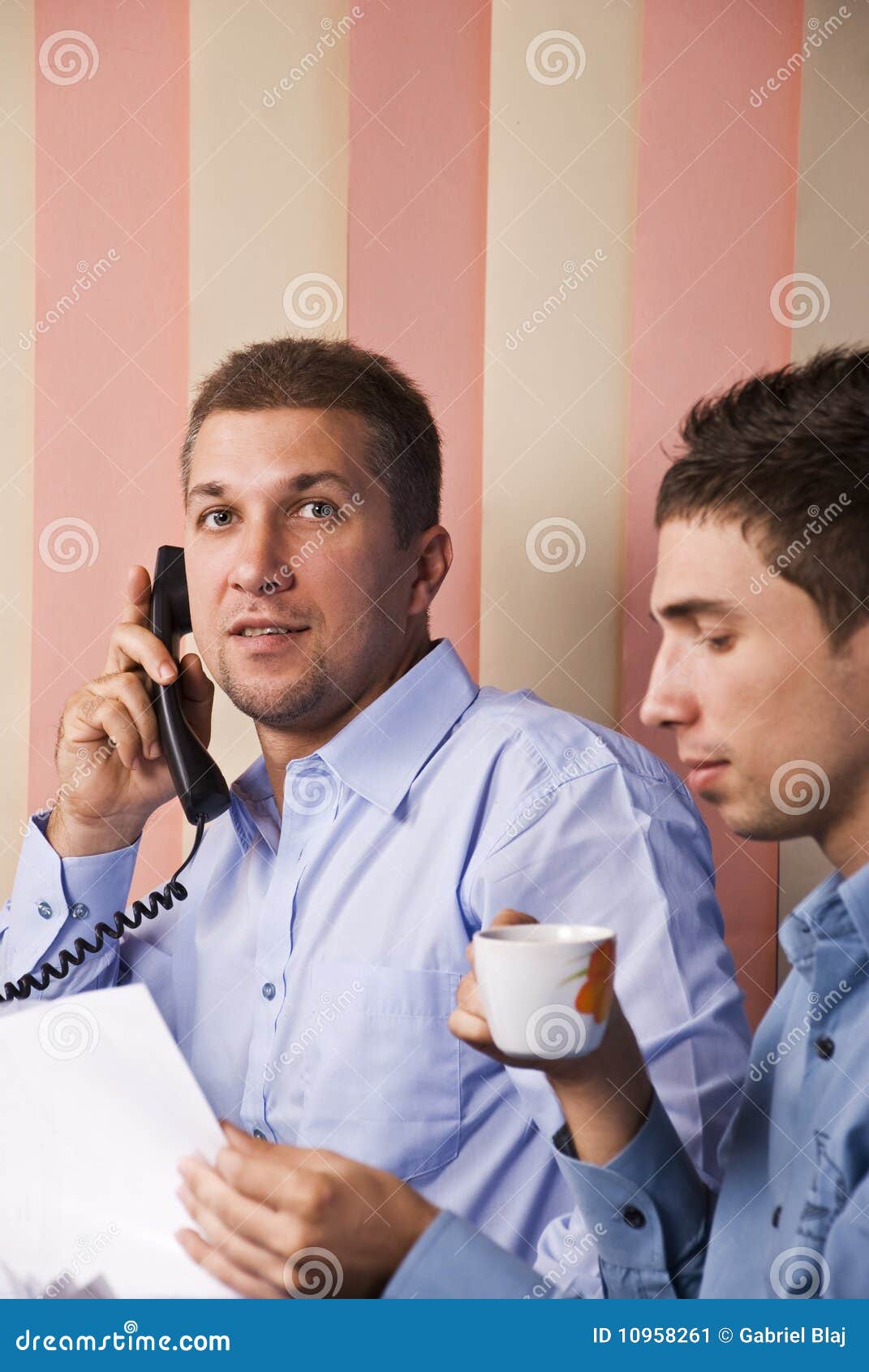 Two business men workplace stock image. Image of company - 10958261