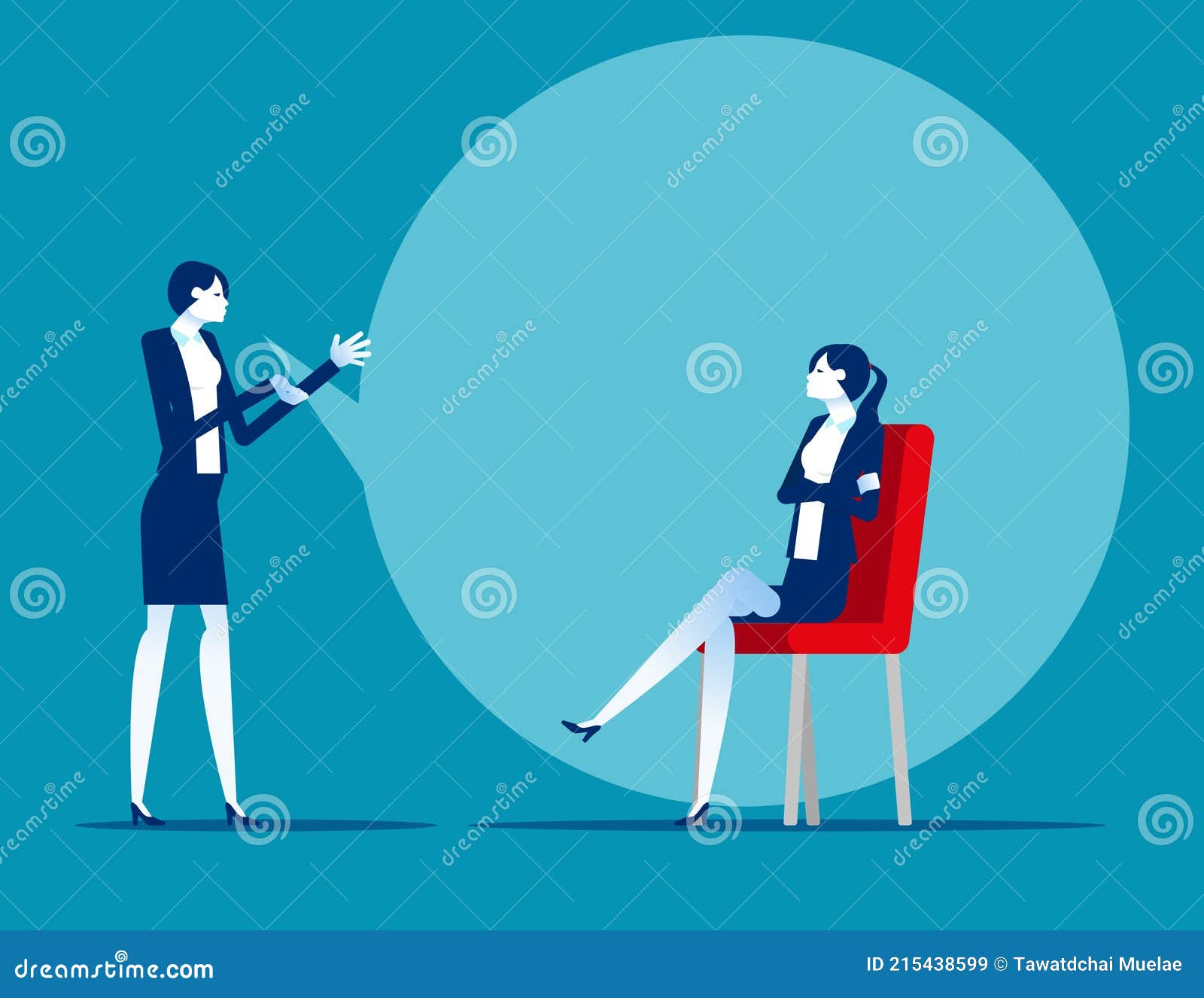Two Business Partner Talking with a Big Speech Bubble Stock Vector ...