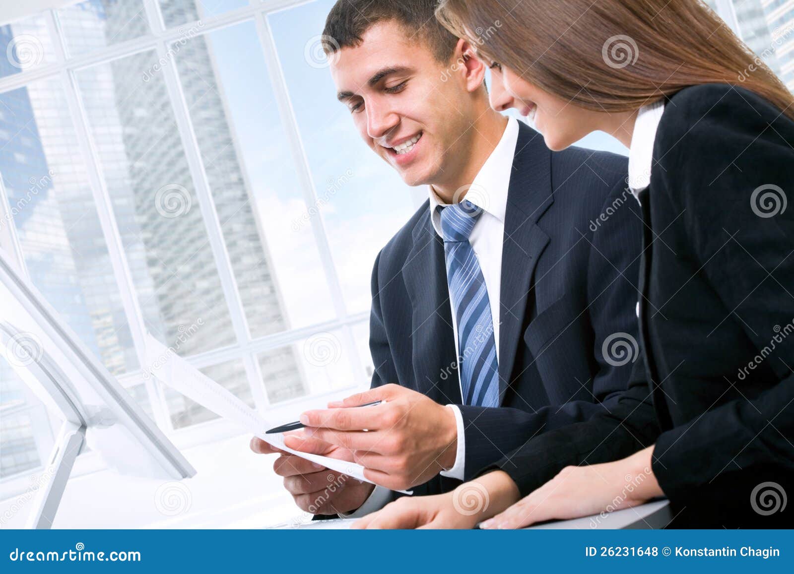 Two business people stock photo. Image of analyzing, colleague - 26231648