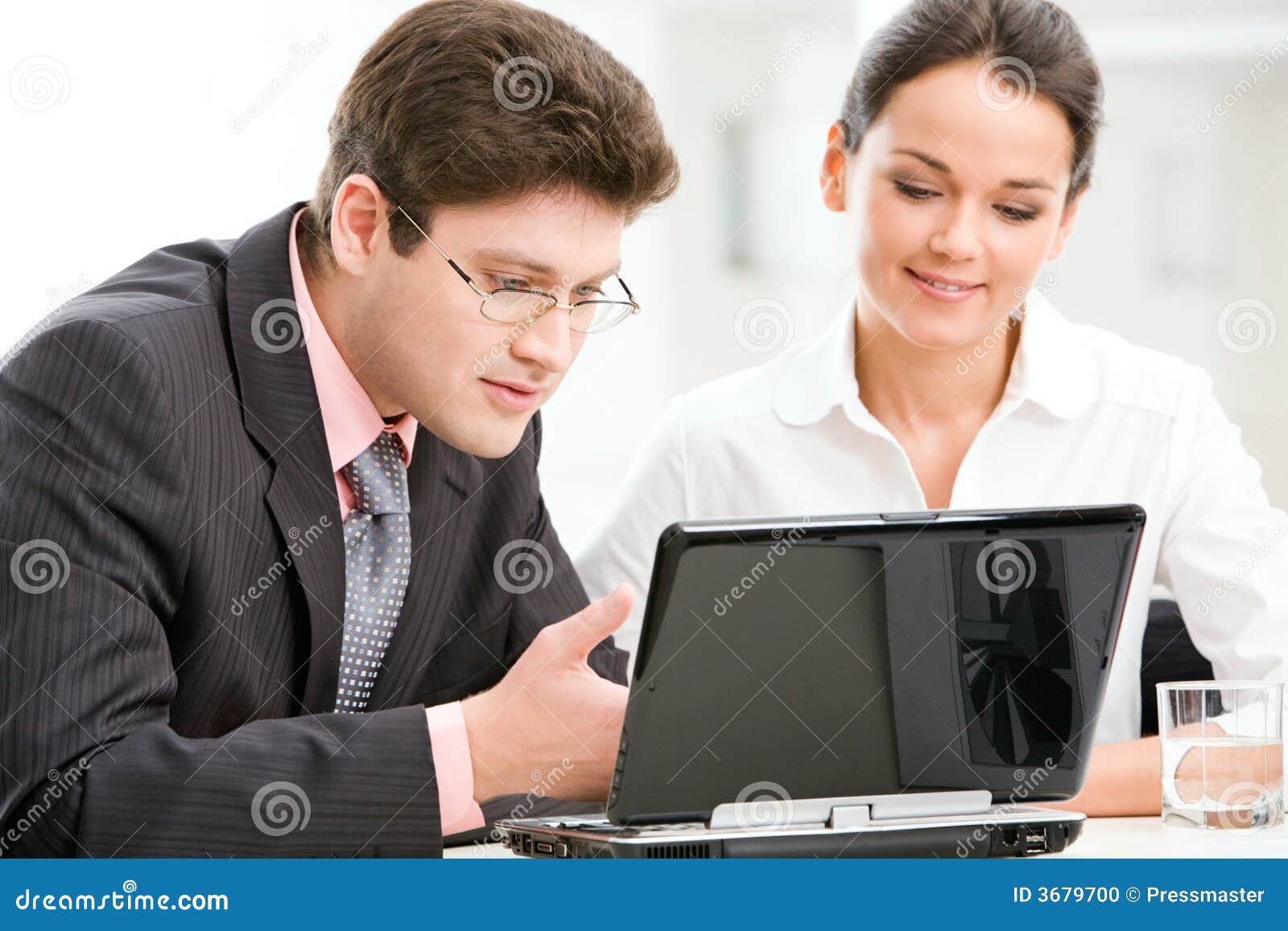 Two business people stock photo. Image of explaining, businessman - 3679700