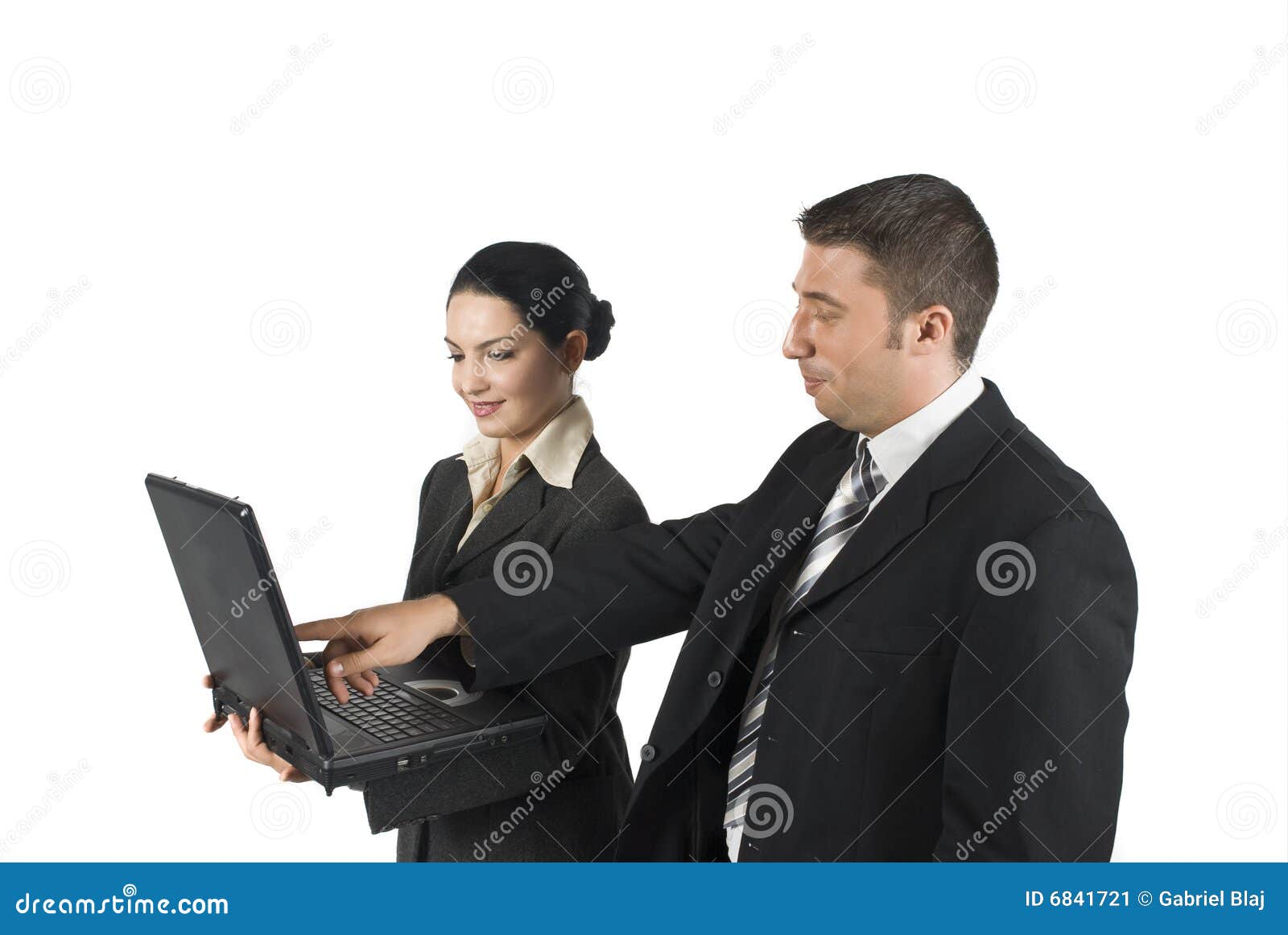 Two business people stock image. Image of explaining, discussing - 6841721