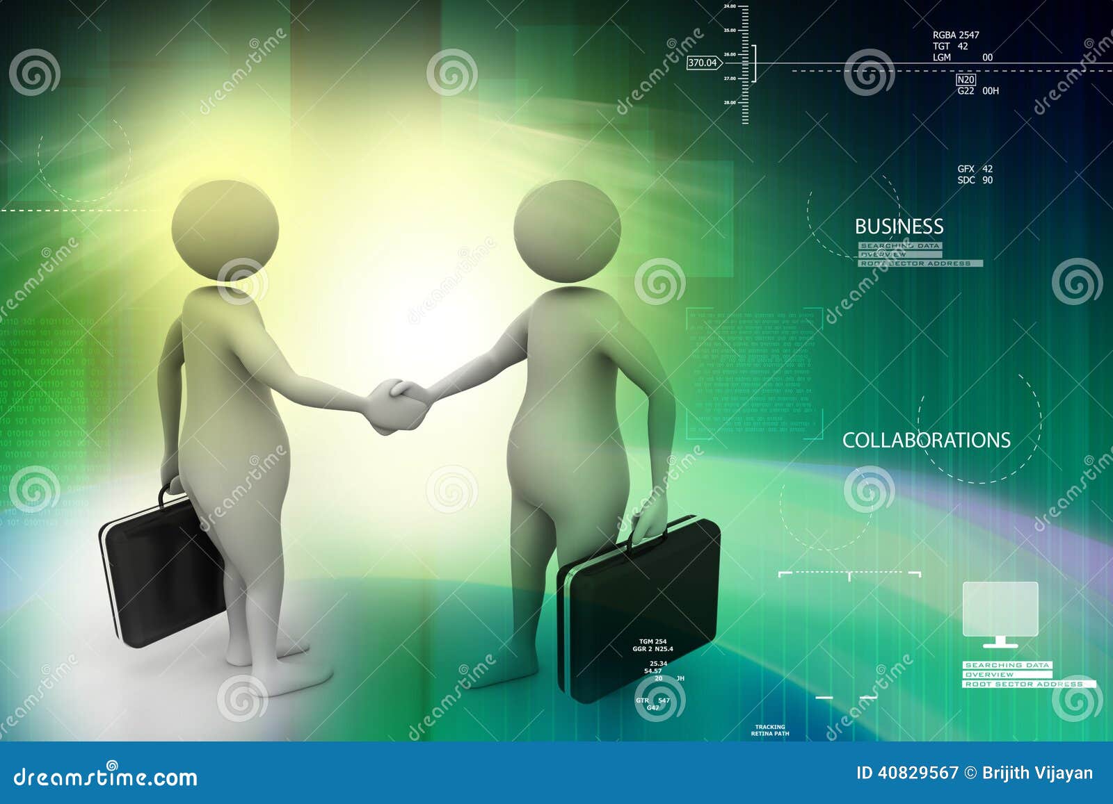 Two Business People Communicate Together Stock Illustration ...