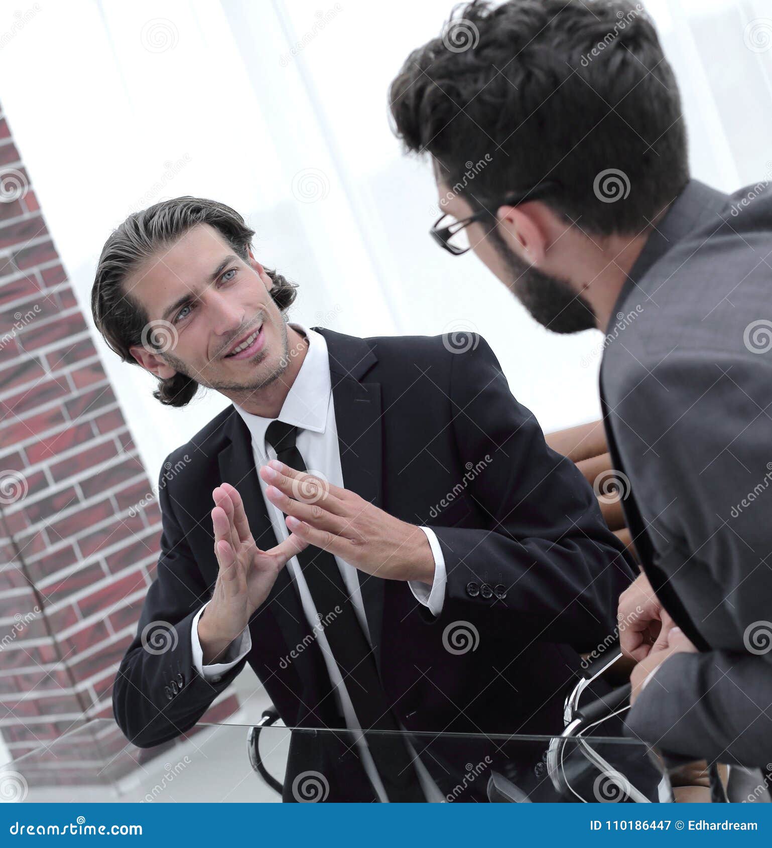 Two Business People Discuss the Problem Stock Image - Image of people ...