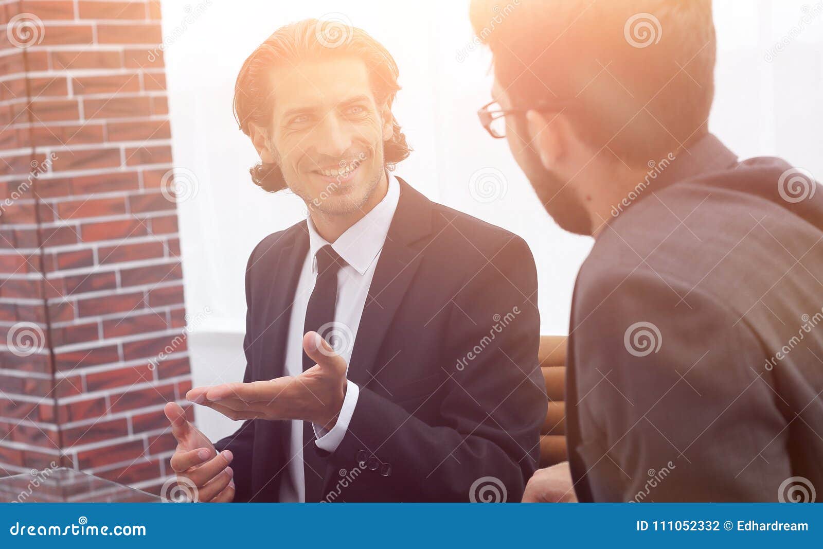 Two Business People Discuss the Problem Stock Photo - Image of people ...