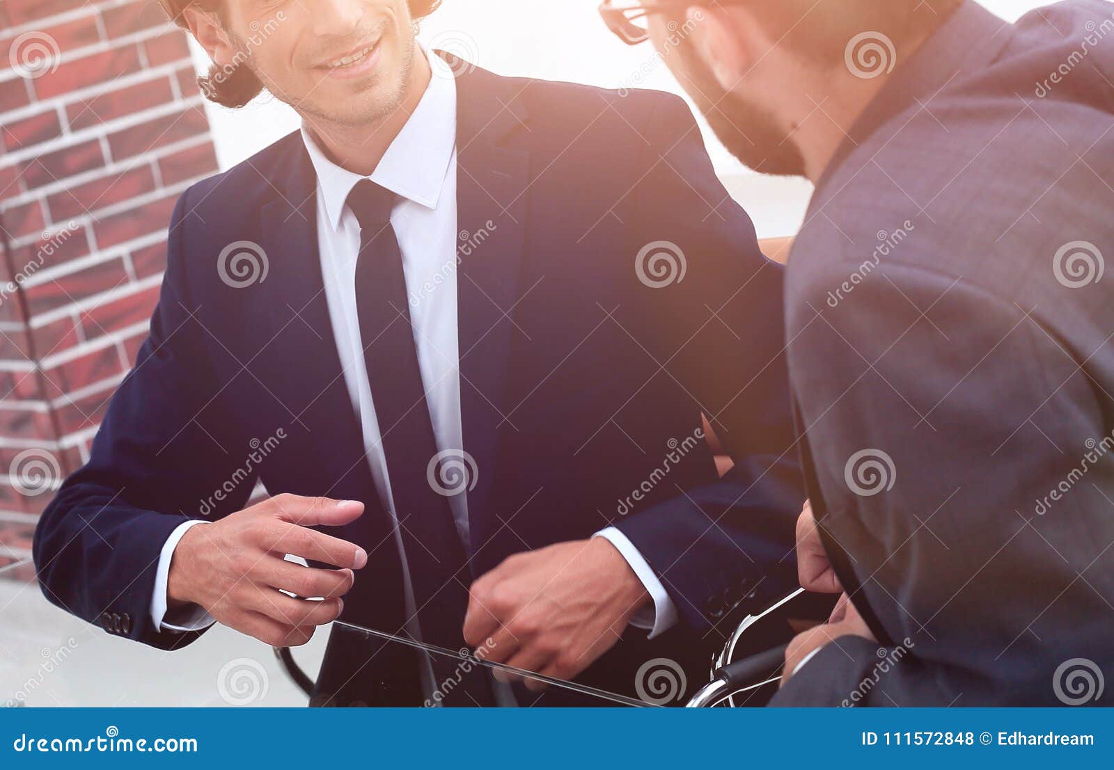 Two Business People Discuss the Problem Stock Photo - Image of desk ...