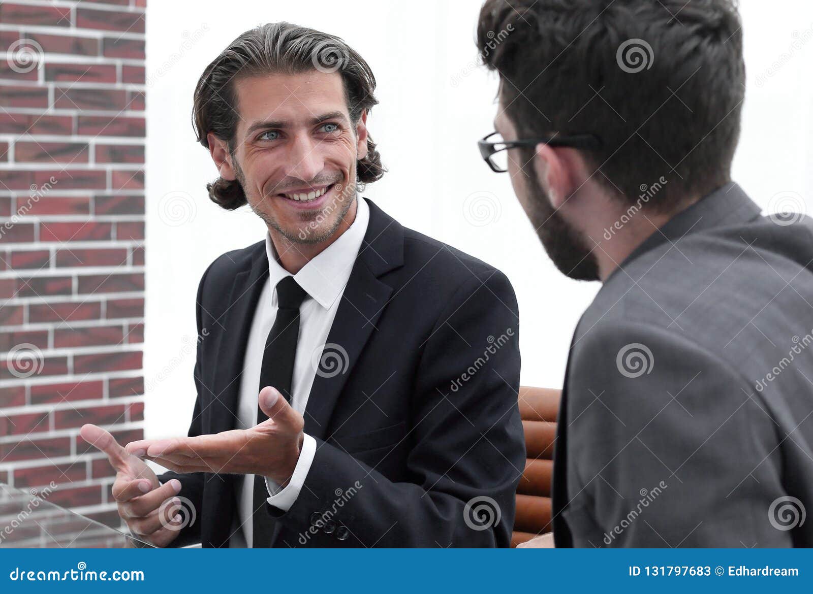 Two Business People Discuss the Problem Stock Image - Image of ...