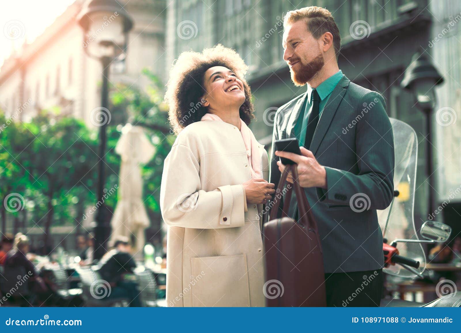 Two Business People in an Informal Conversation Stock Photo - Image of ...