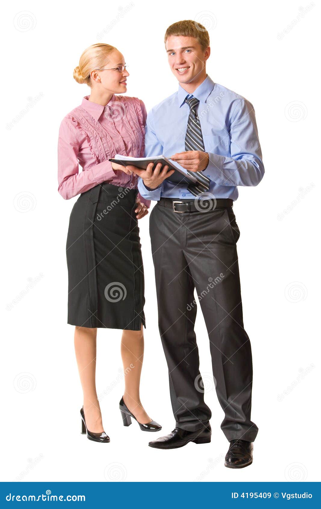 Two Business People, Isolated Stock Image - Image of colleagues ...