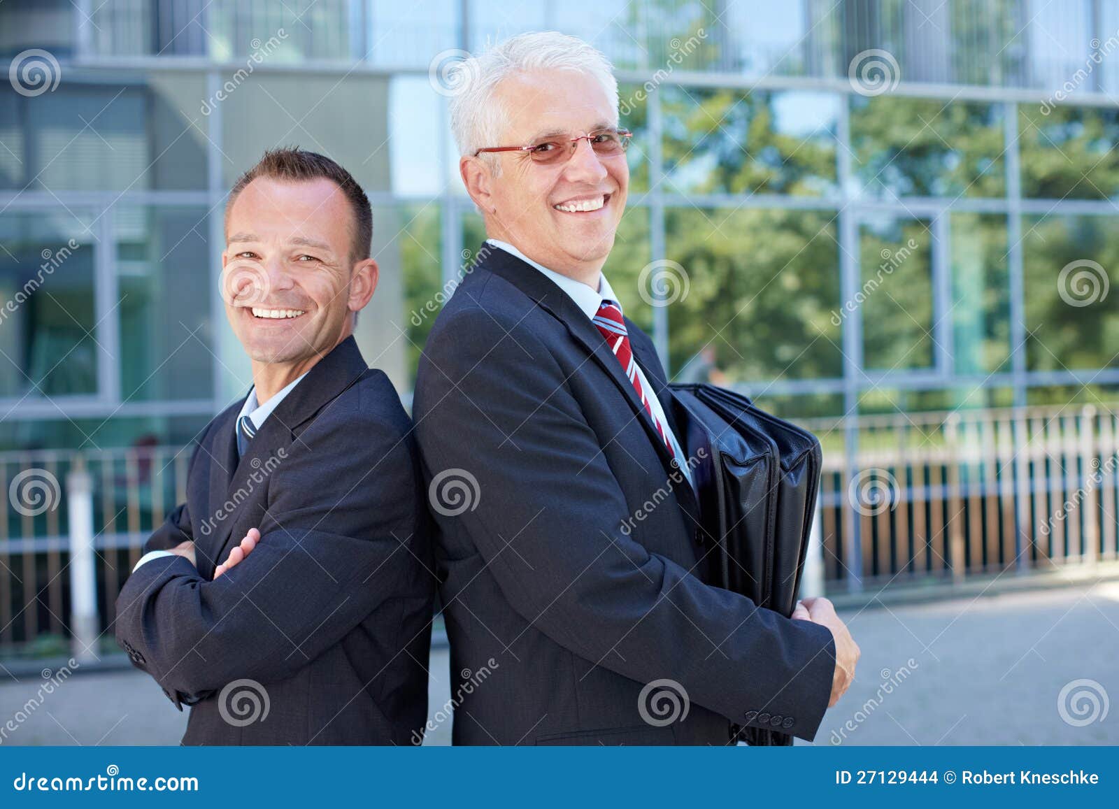 Two Business People Leaning on Each Stock Photo - Image of entrepreneur ...