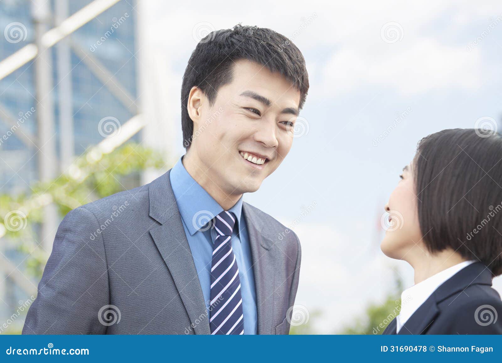 Two Business People Looking at Each Other Stock Photo - Image of ...