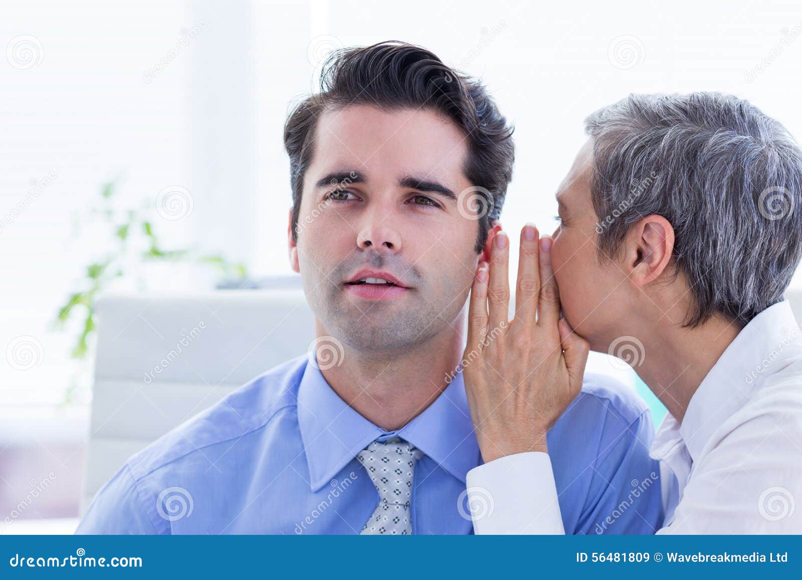 Two Business People Looking at a Paper while Working on Folder Stock ...