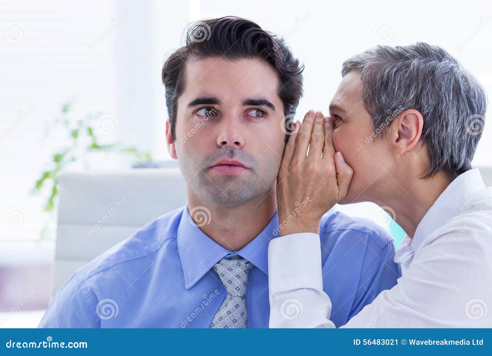Two Business People Looking at a Paper while Working on Folder Stock ...