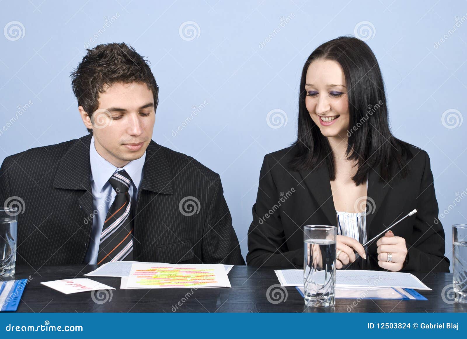 Two Business People Meeting Stock Photo - Image of discussion, hold ...