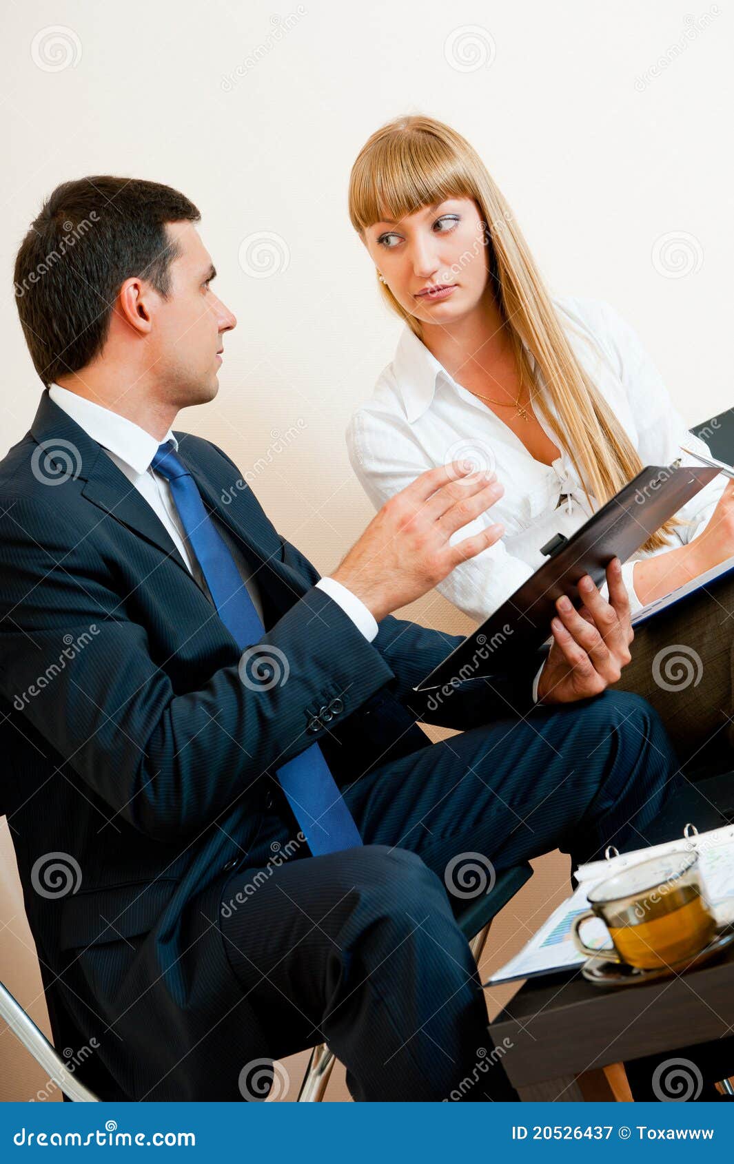 Two Business People are Meeting Stock Image - Image of people, planning ...