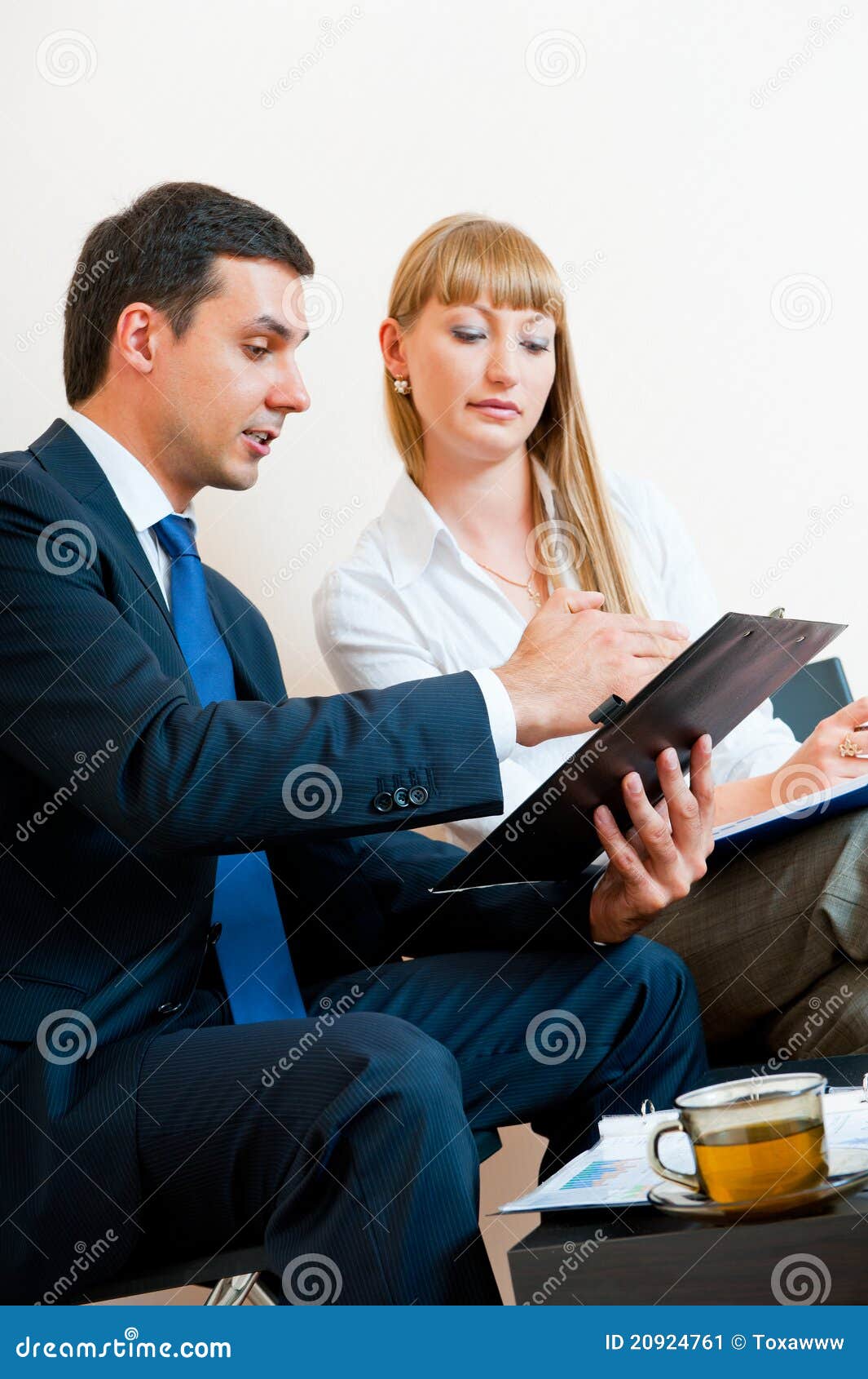 Two Business People Are Meeting Stock Image - Image: 20924761