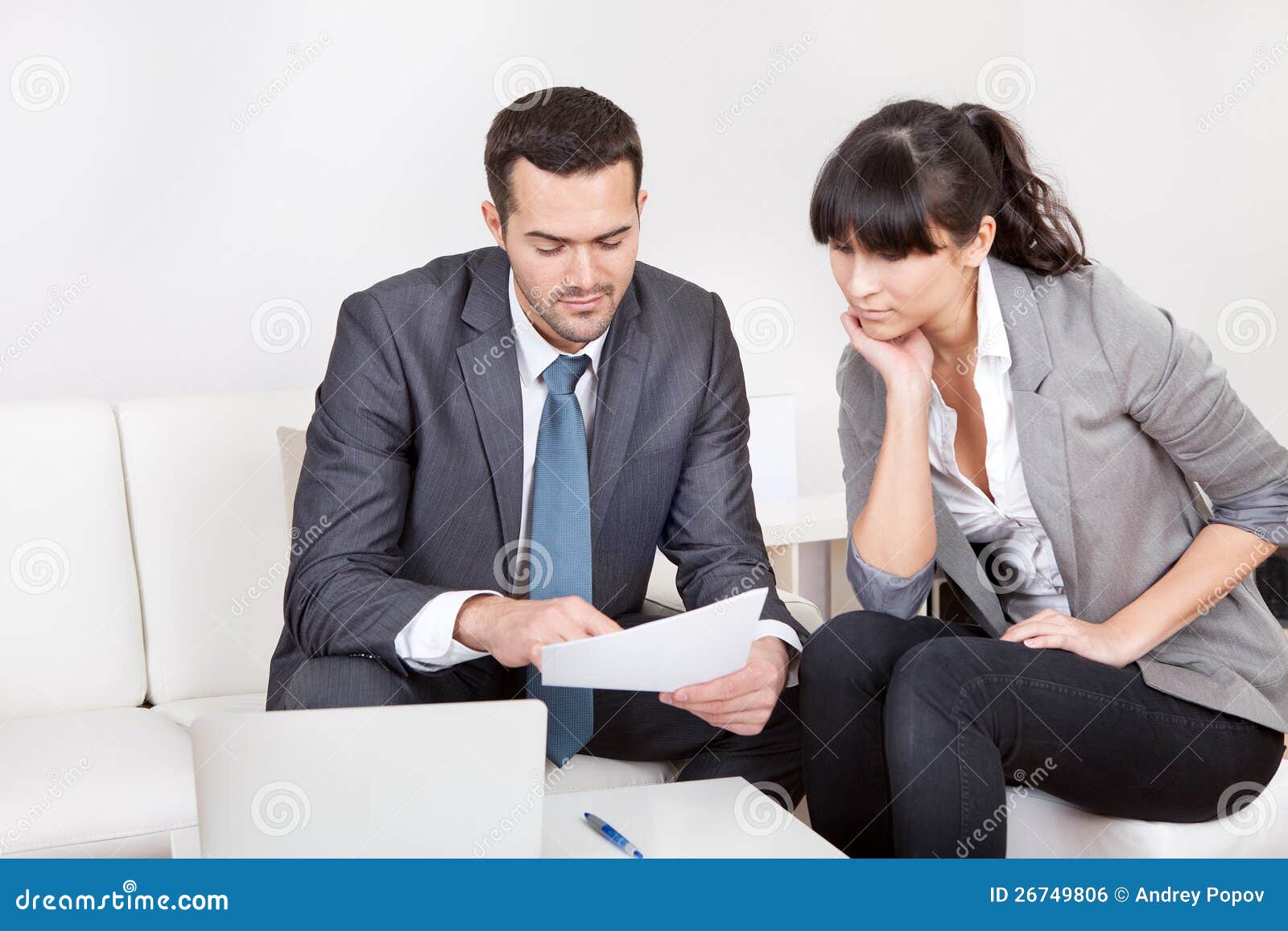 Two Business People at the Meeting Stock Photo - Image of businesswoman ...