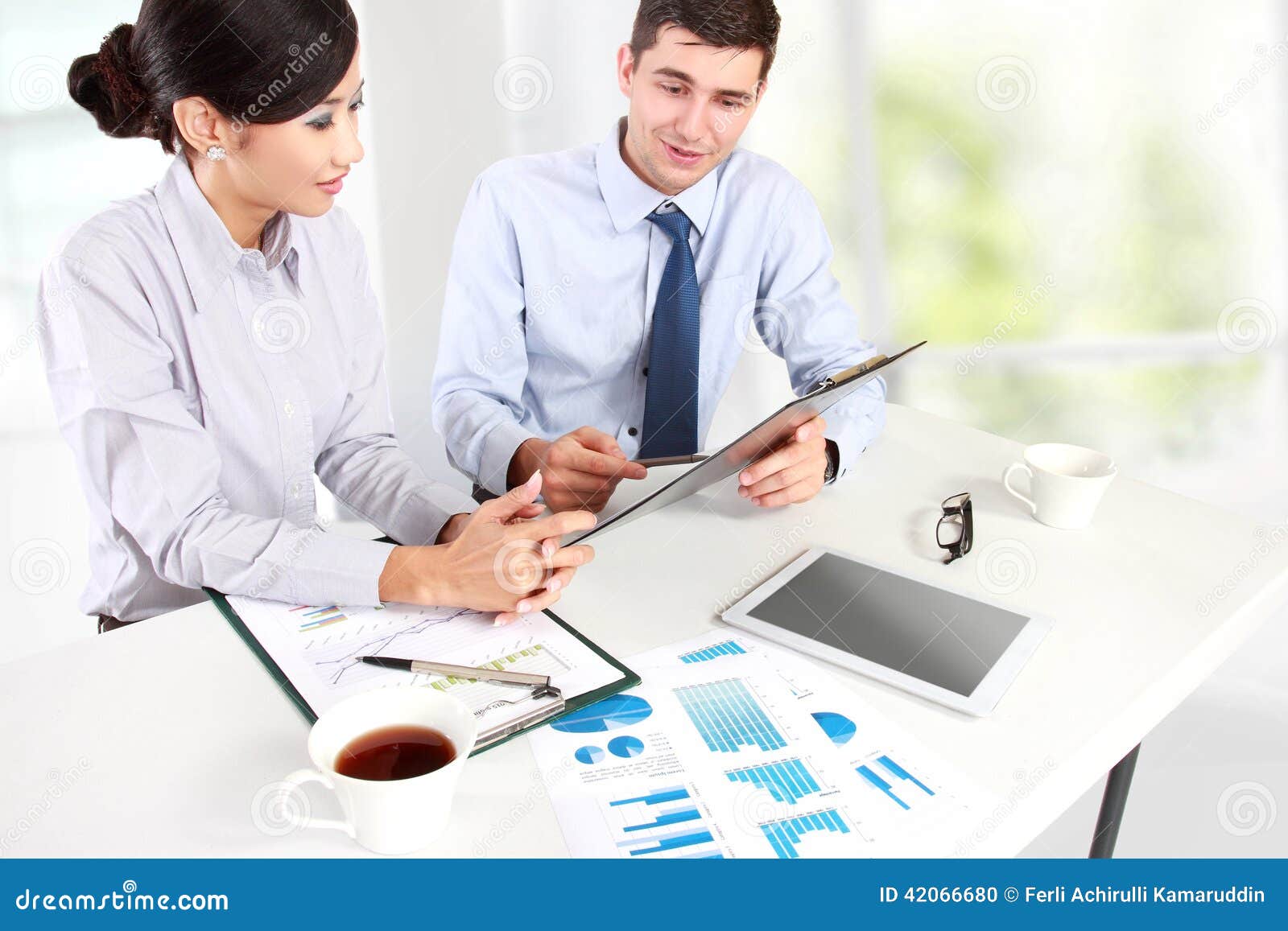 Two Business People at the Meeting Stock Photo - Image of career ...