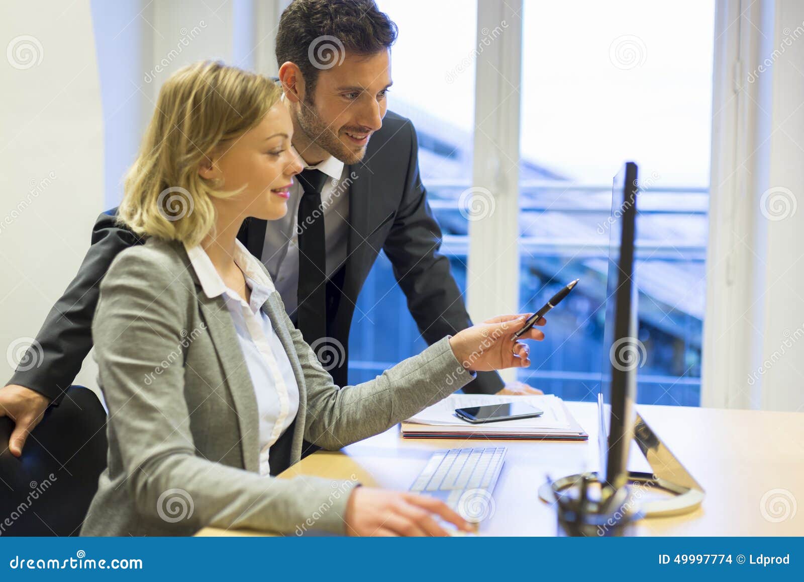 Office People Working On Computers