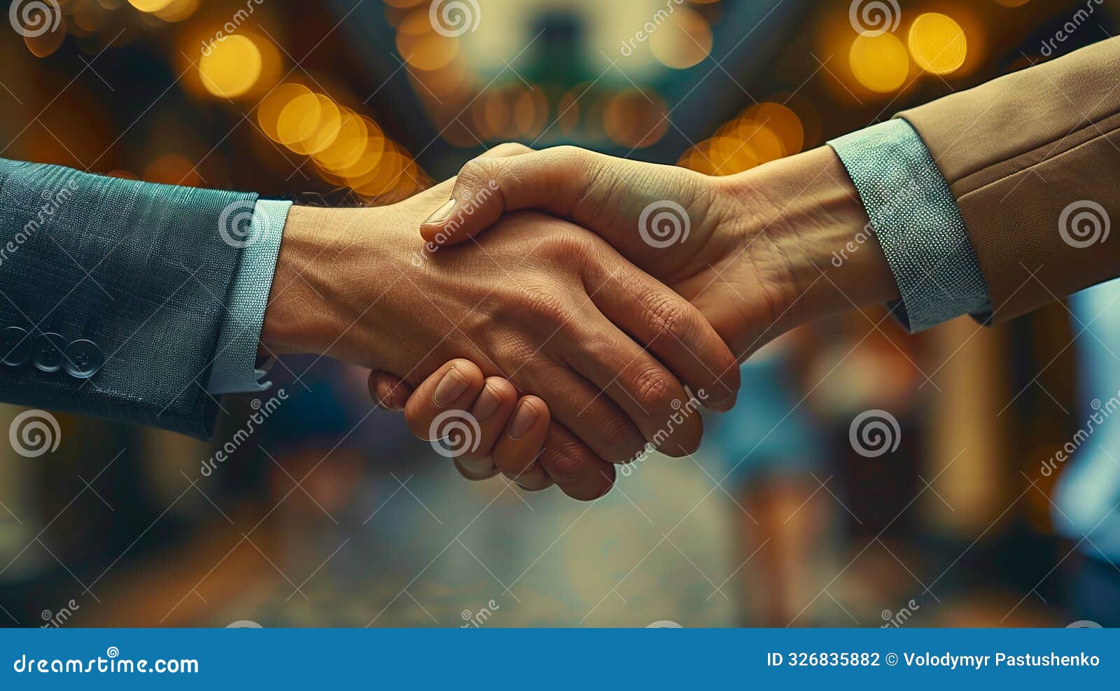 Two Business People Shaking Hands in an Alley Stock Photo - Image of ...