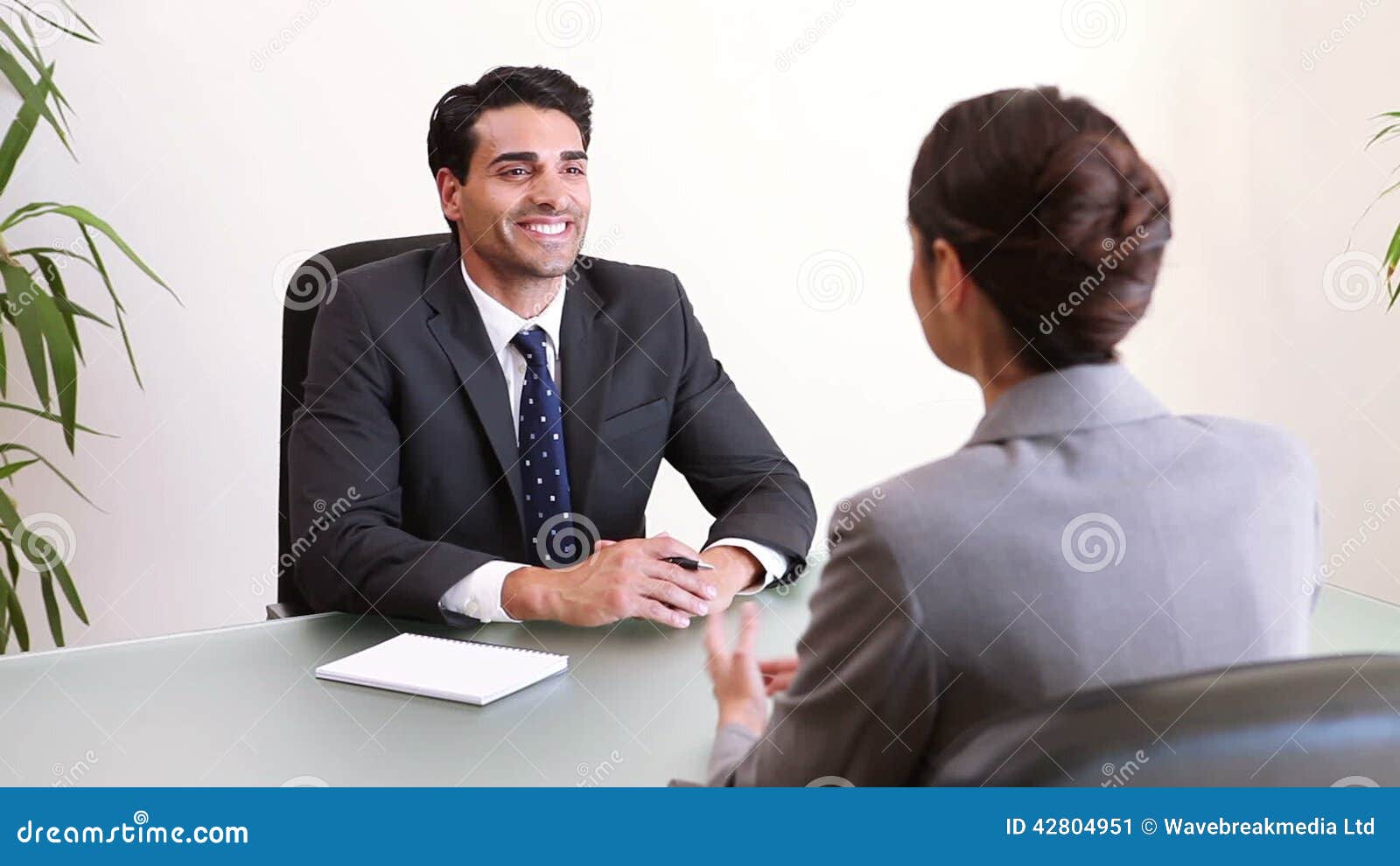 Two Business People Talking during an Interview Stock Video - Video of ...