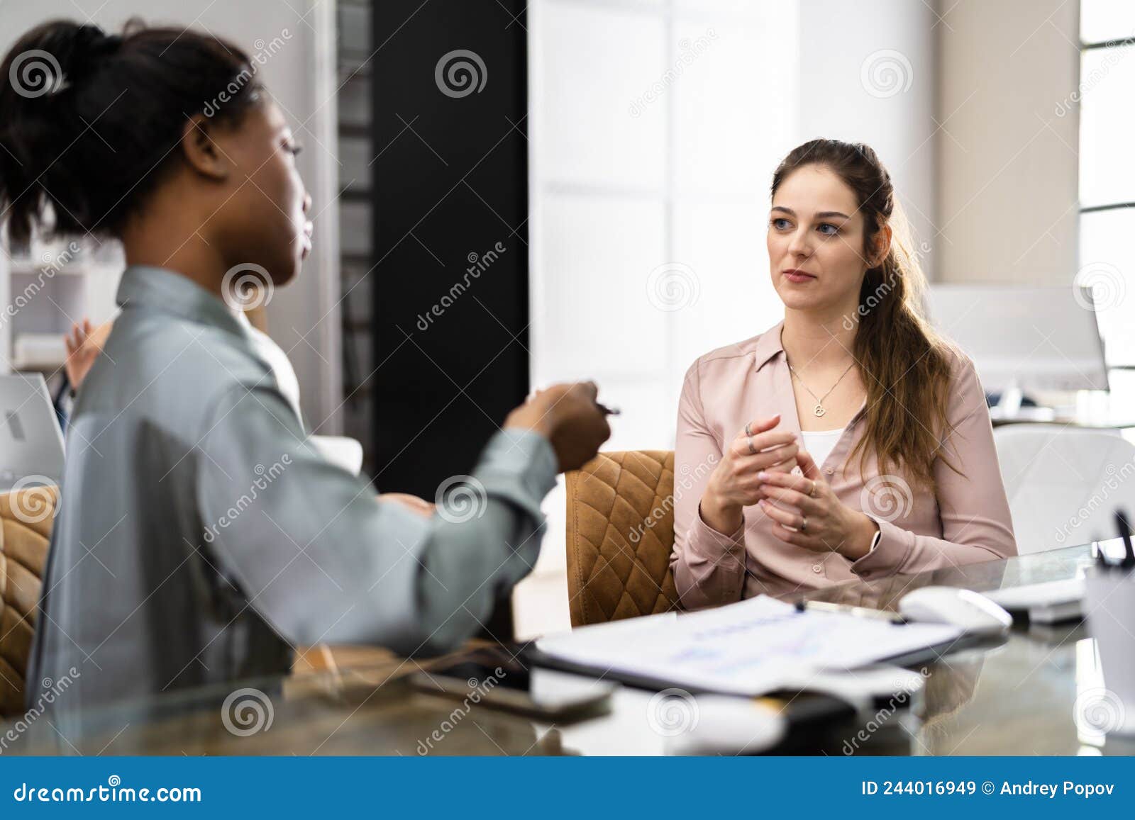 Two Business People Talking Stock Image - Image of teamclasses ...