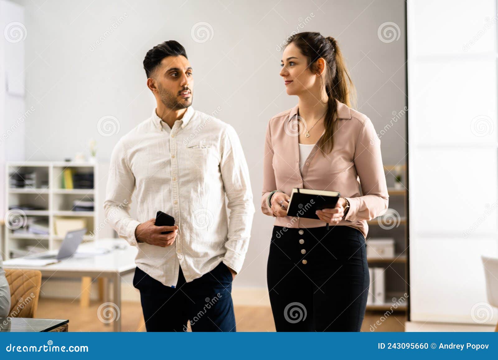 Two Business People Talking Stock Photo - Image of business ...