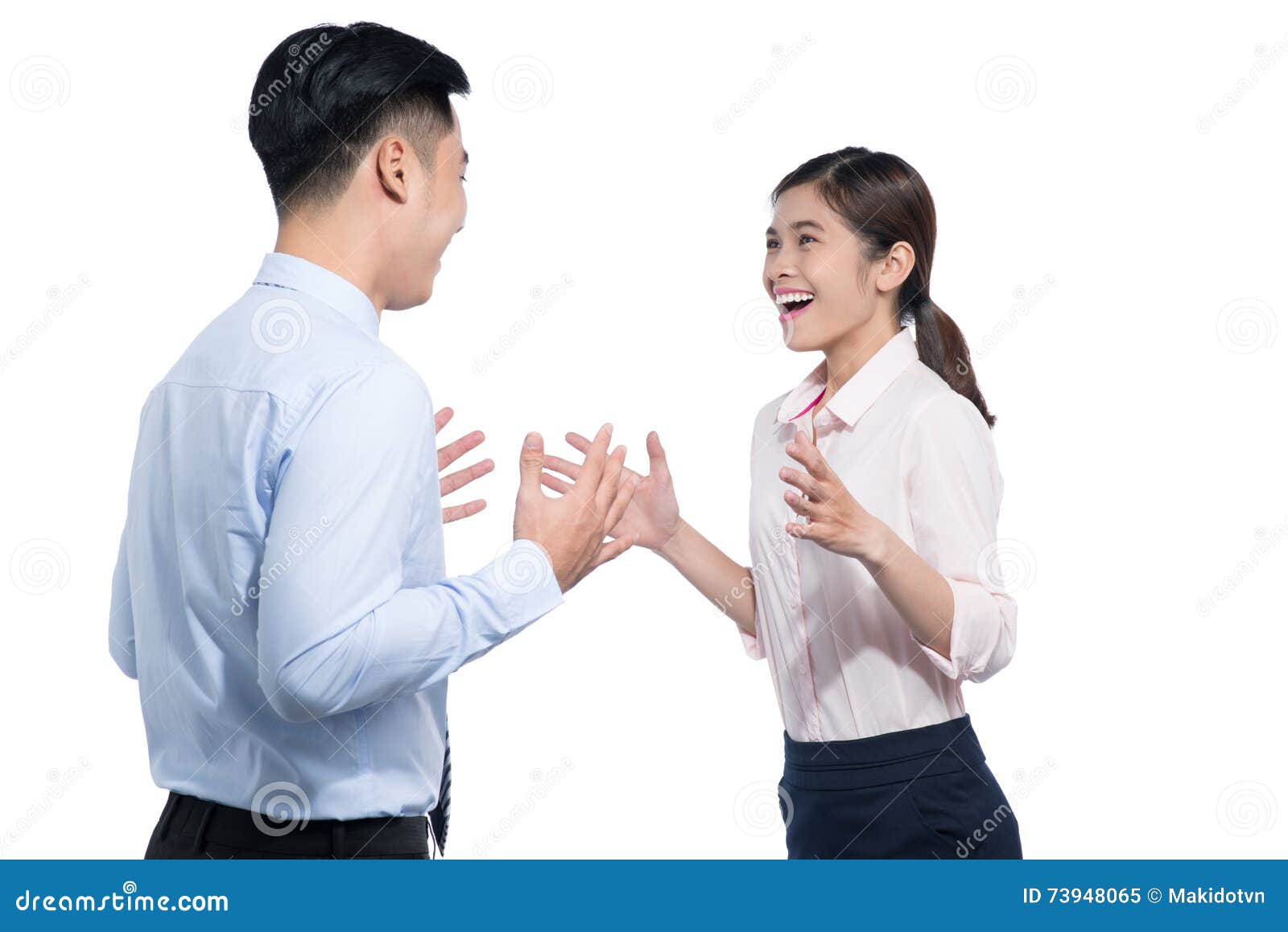 Two Business People Trying To Catch Something Stock Image - Image of ...