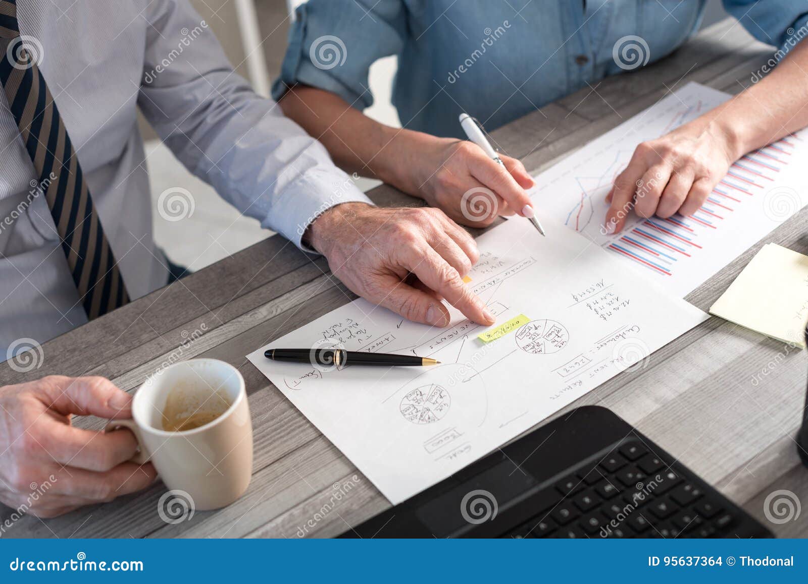 Two Business People Working Together Stock Photo - Image of team ...