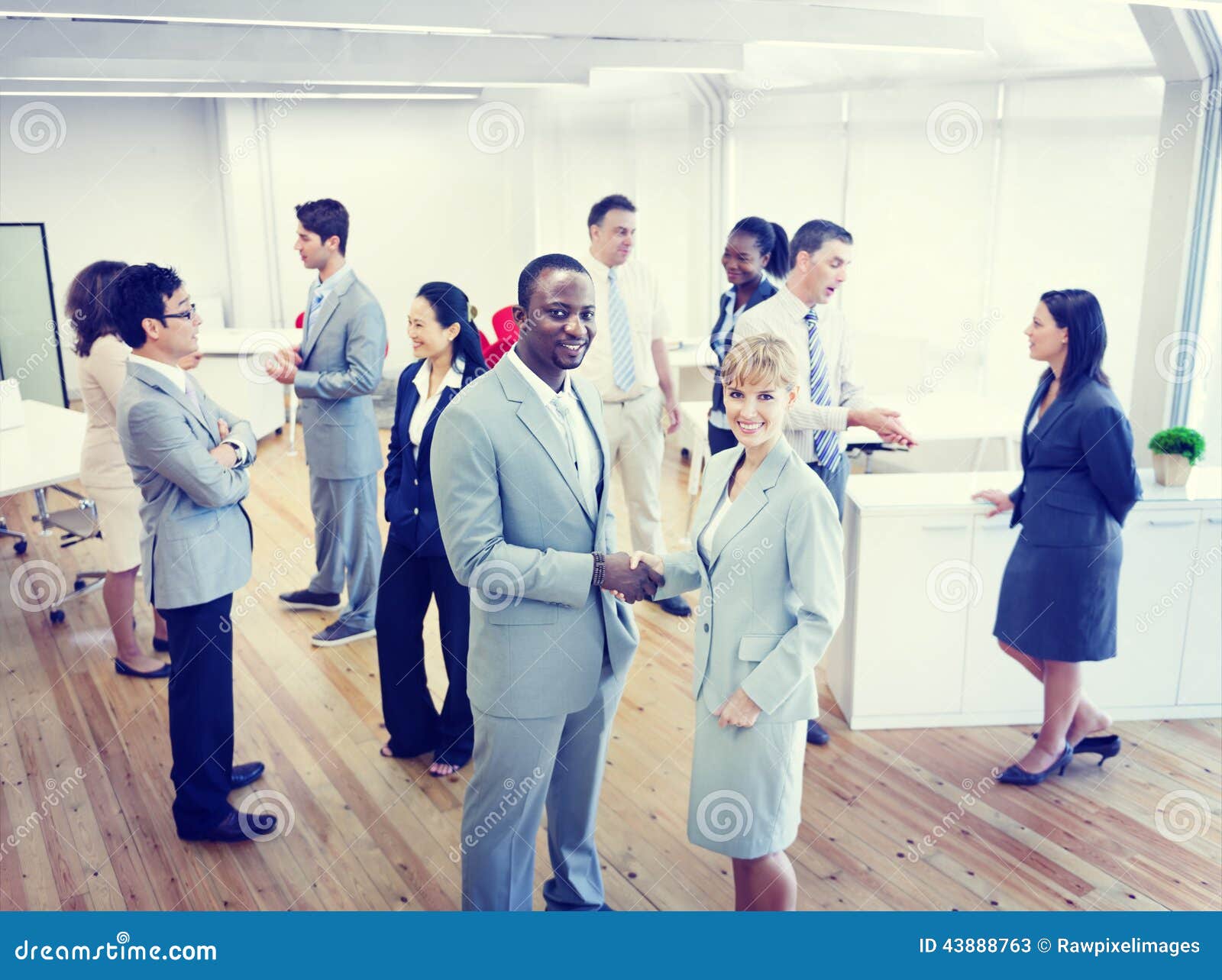 Two Business Person Handshaking in the Office Stock Image - Image of ...