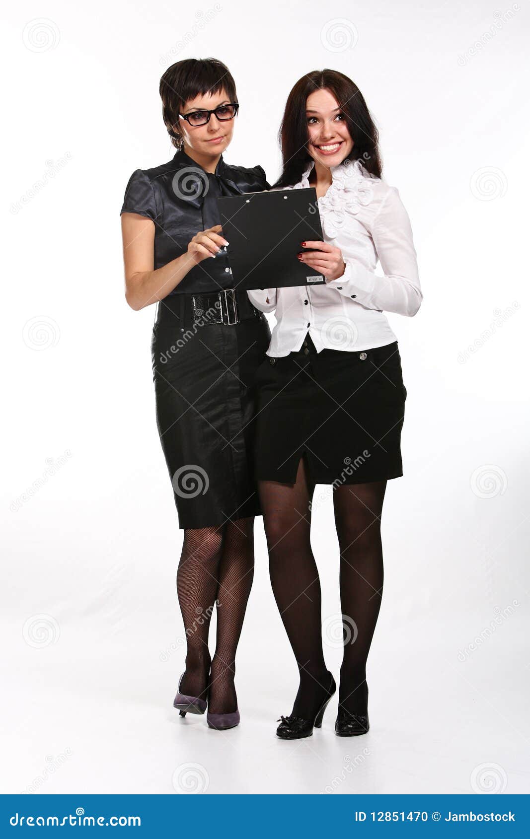 Two business woman stock photo. Image of woman, smiling - 12851470