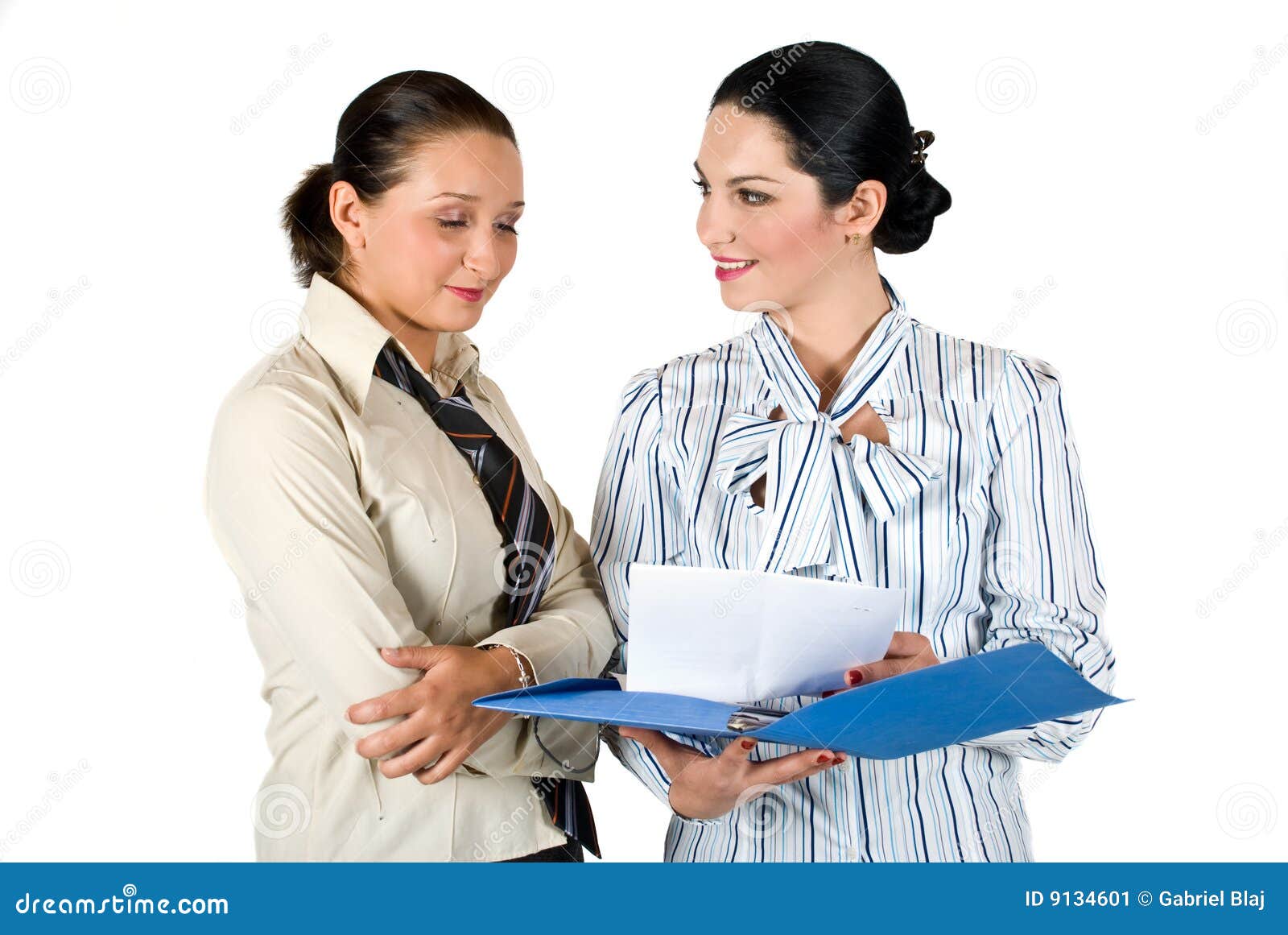 Two business woman working stock image. Image of attractive - 9134601