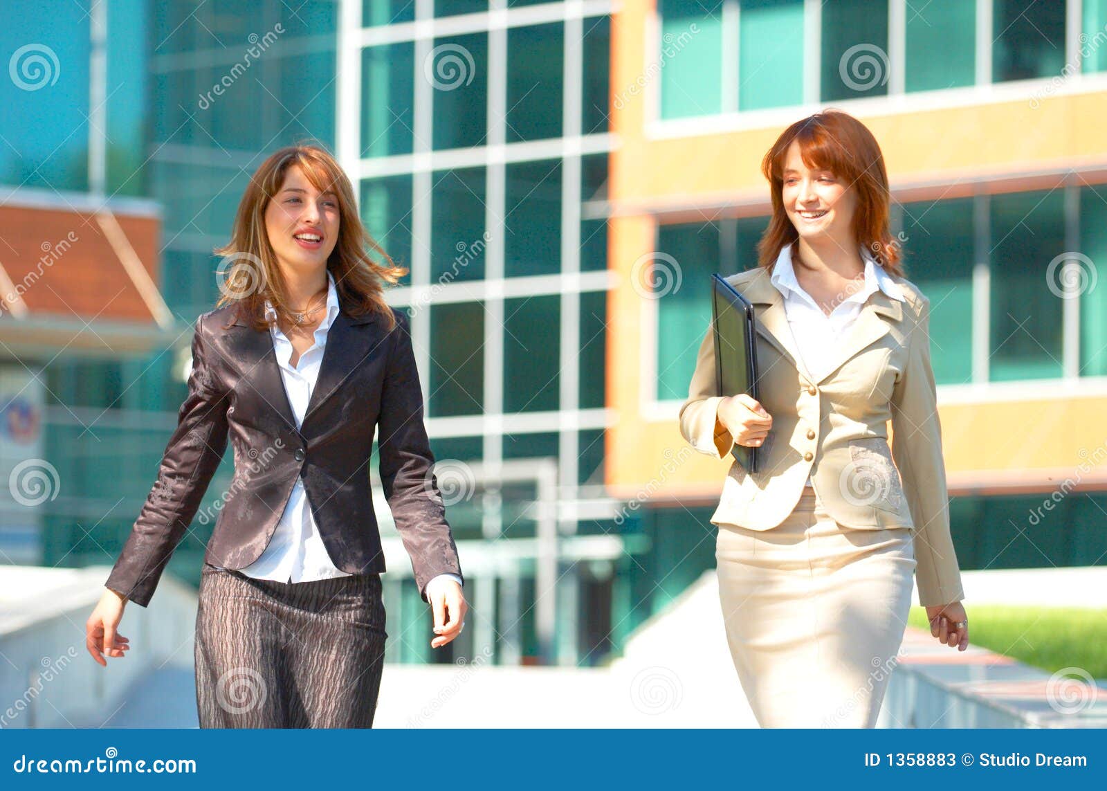 Two Business Women stock image. Image of away, headed - 1358883