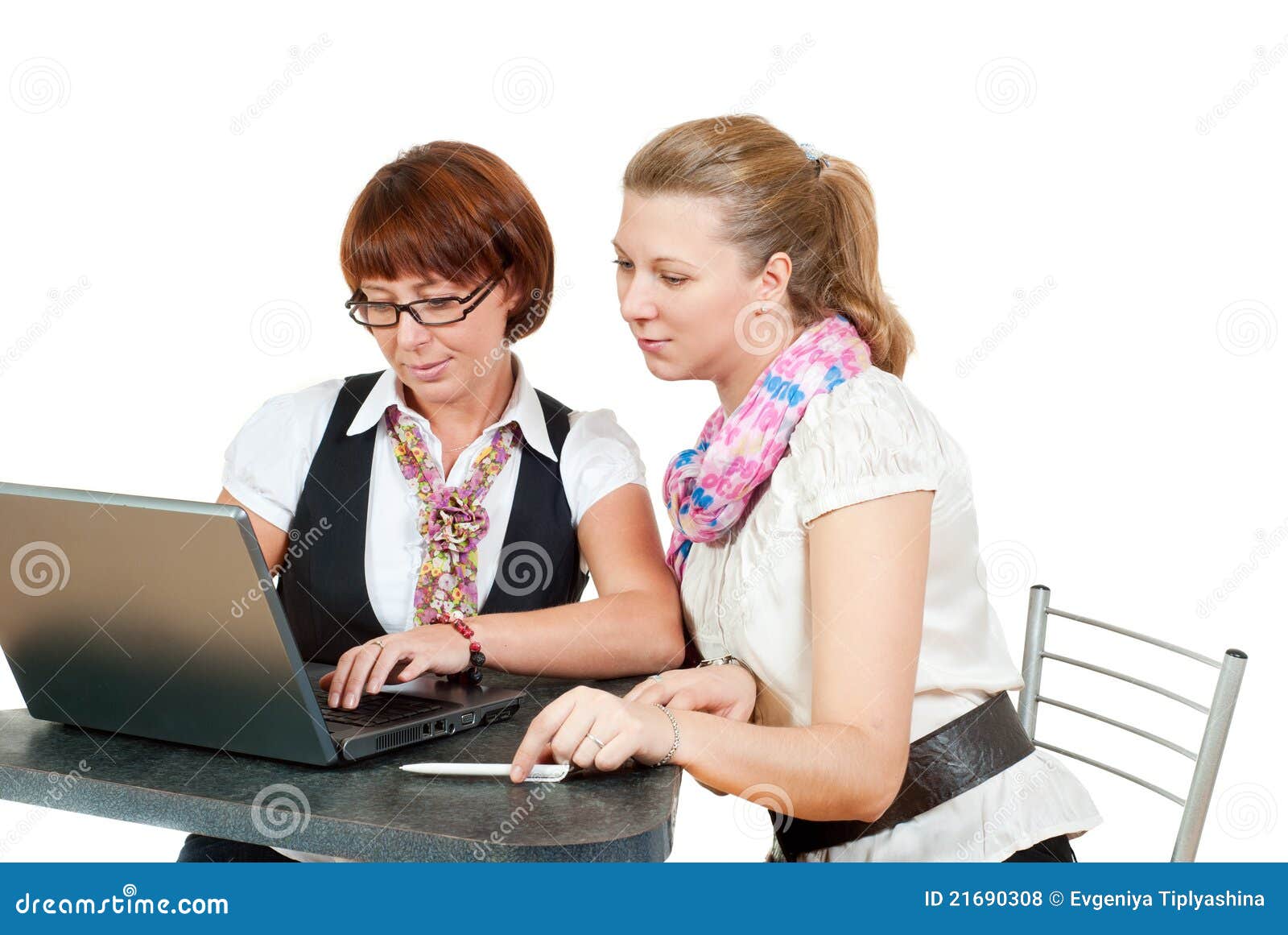 Two business women stock photo. Image of person, lesson - 21690308