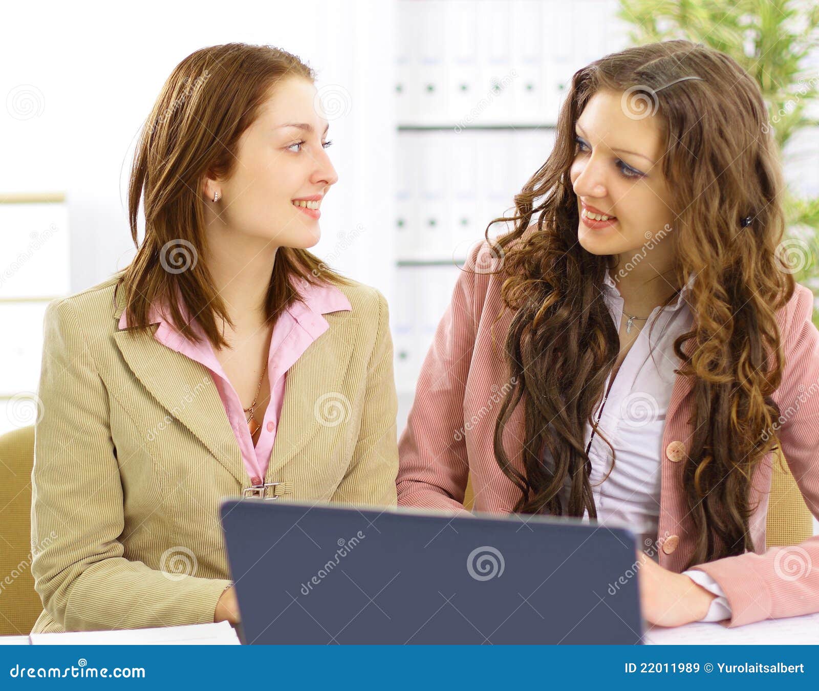 Two business women stock image. Image of eyes, adult - 22011989