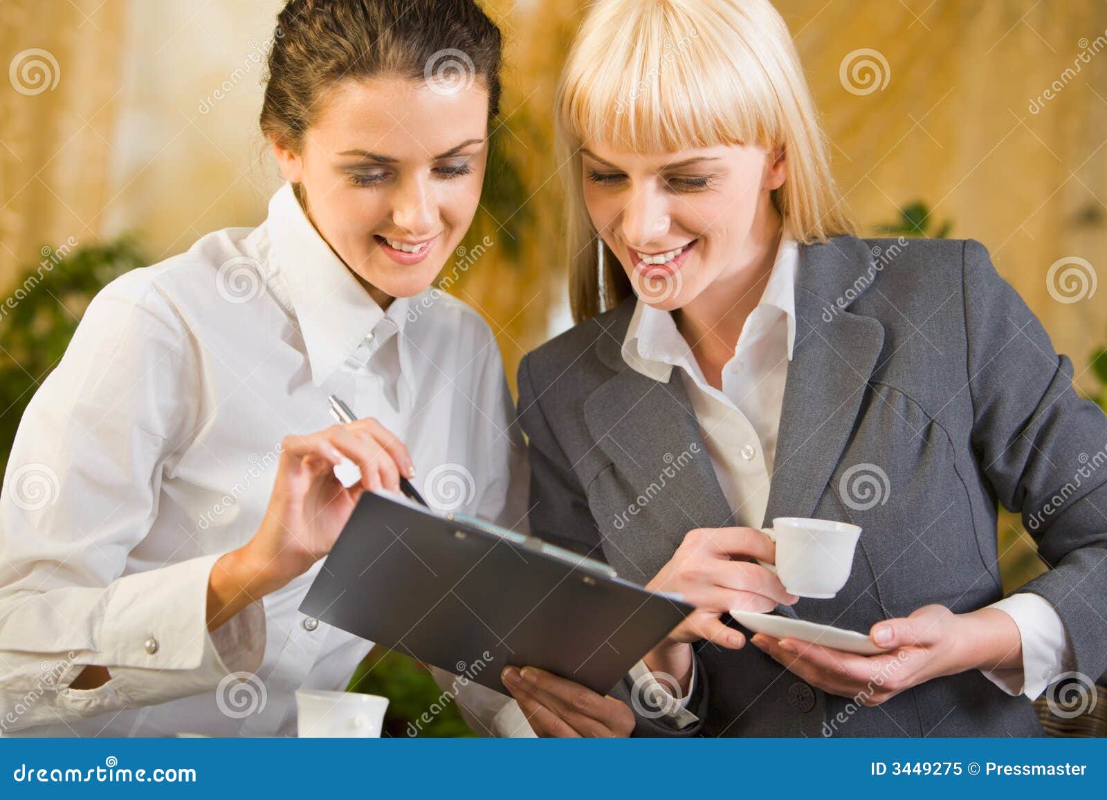 Two business women stock image. Image of girl, idea, formal - 3449275