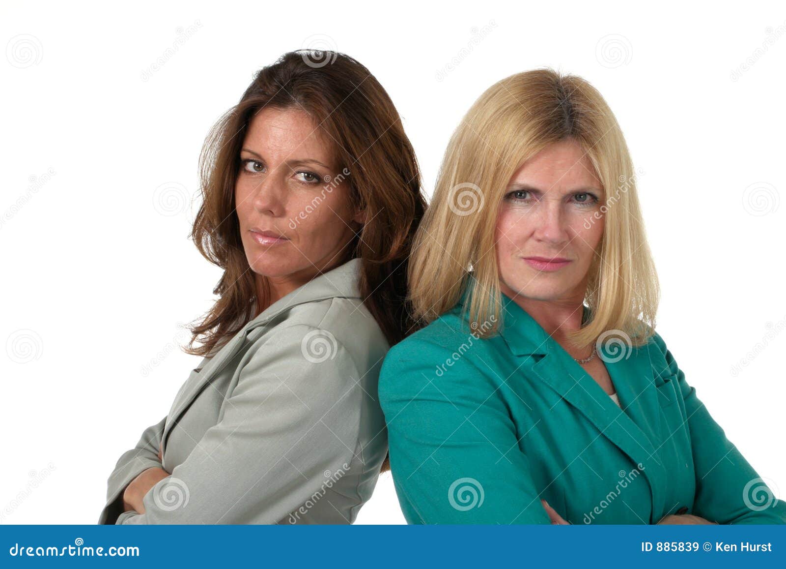 Two Business Women Back To Back 1 Stock Image - Image of helpful ...