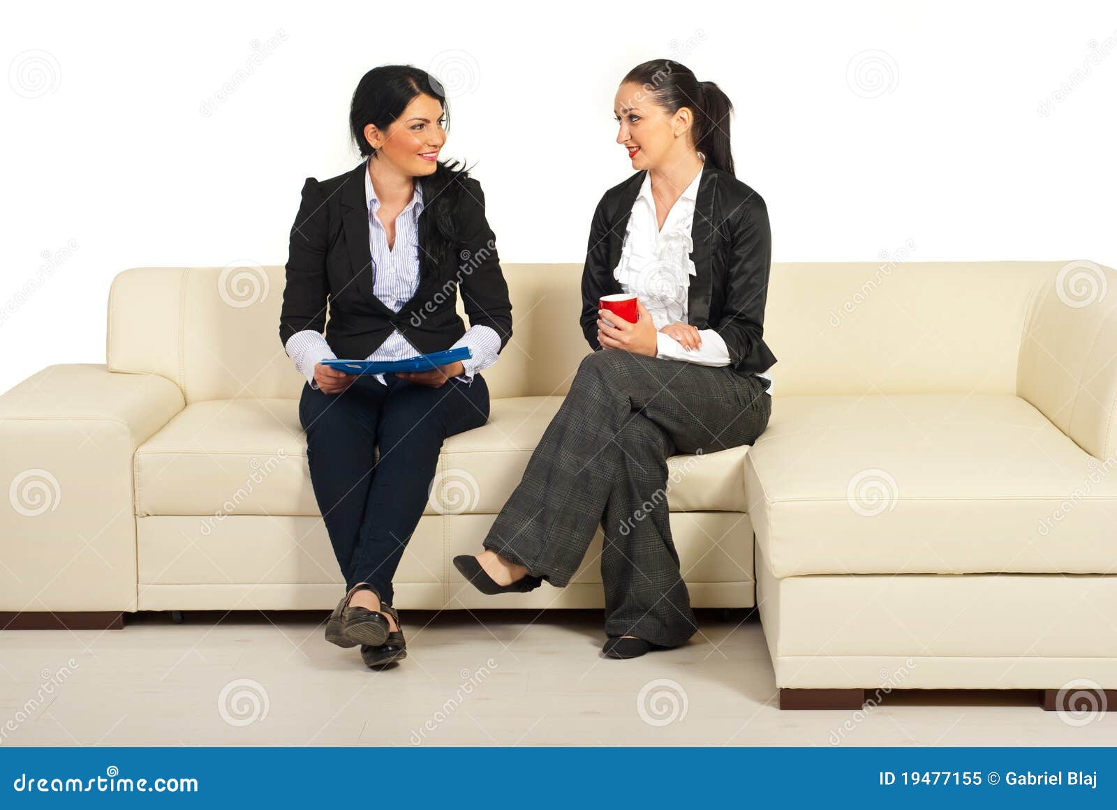 Two Business Women Having Conversation Stock Image - Image of business ...