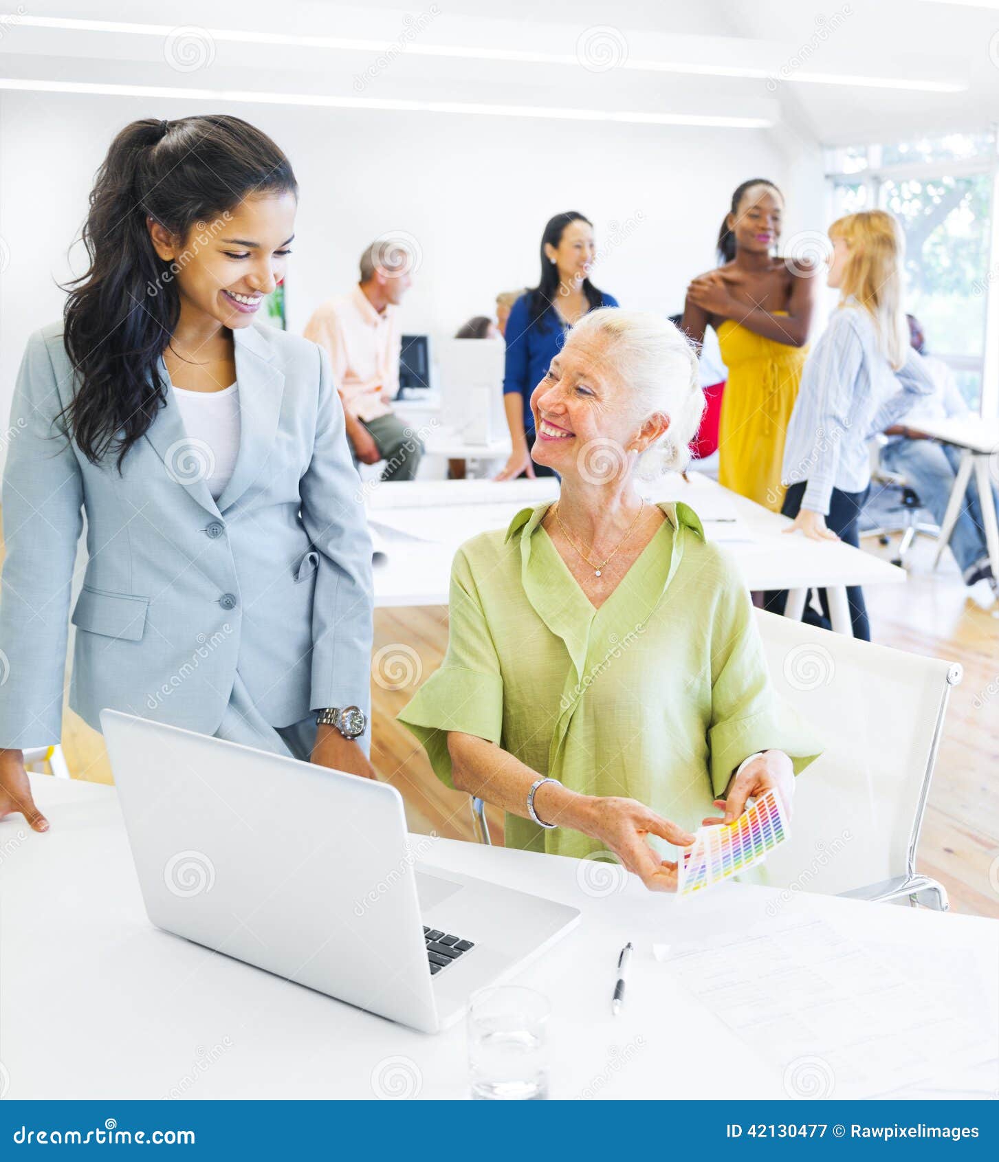 Two Business Women Having Discussion Stock Image - Image of businessman ...